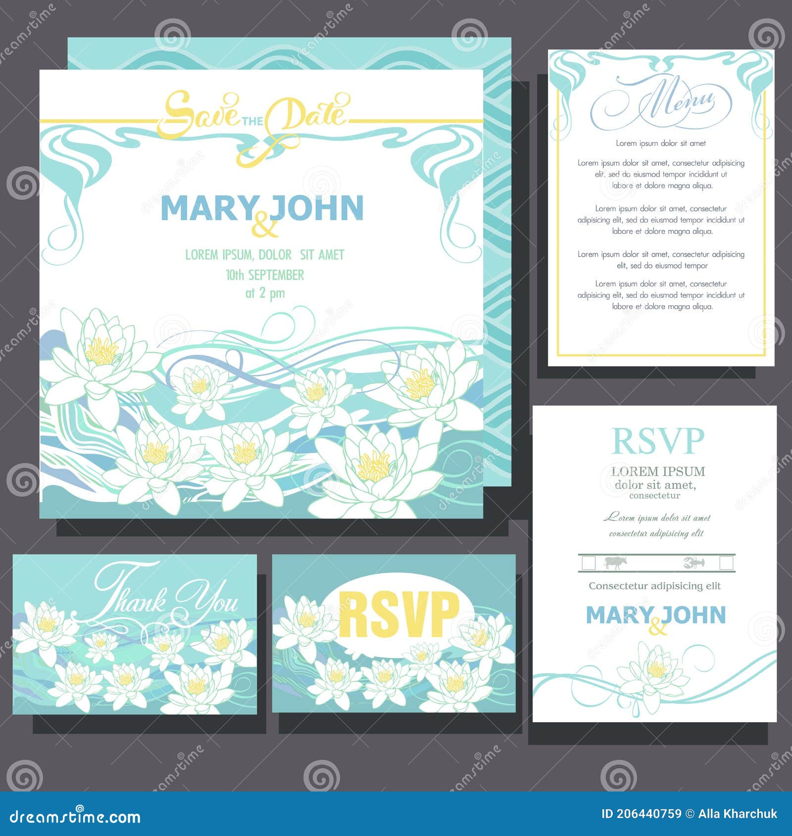 Basic wedding invite stock illustration. Illustration of card - 206440759