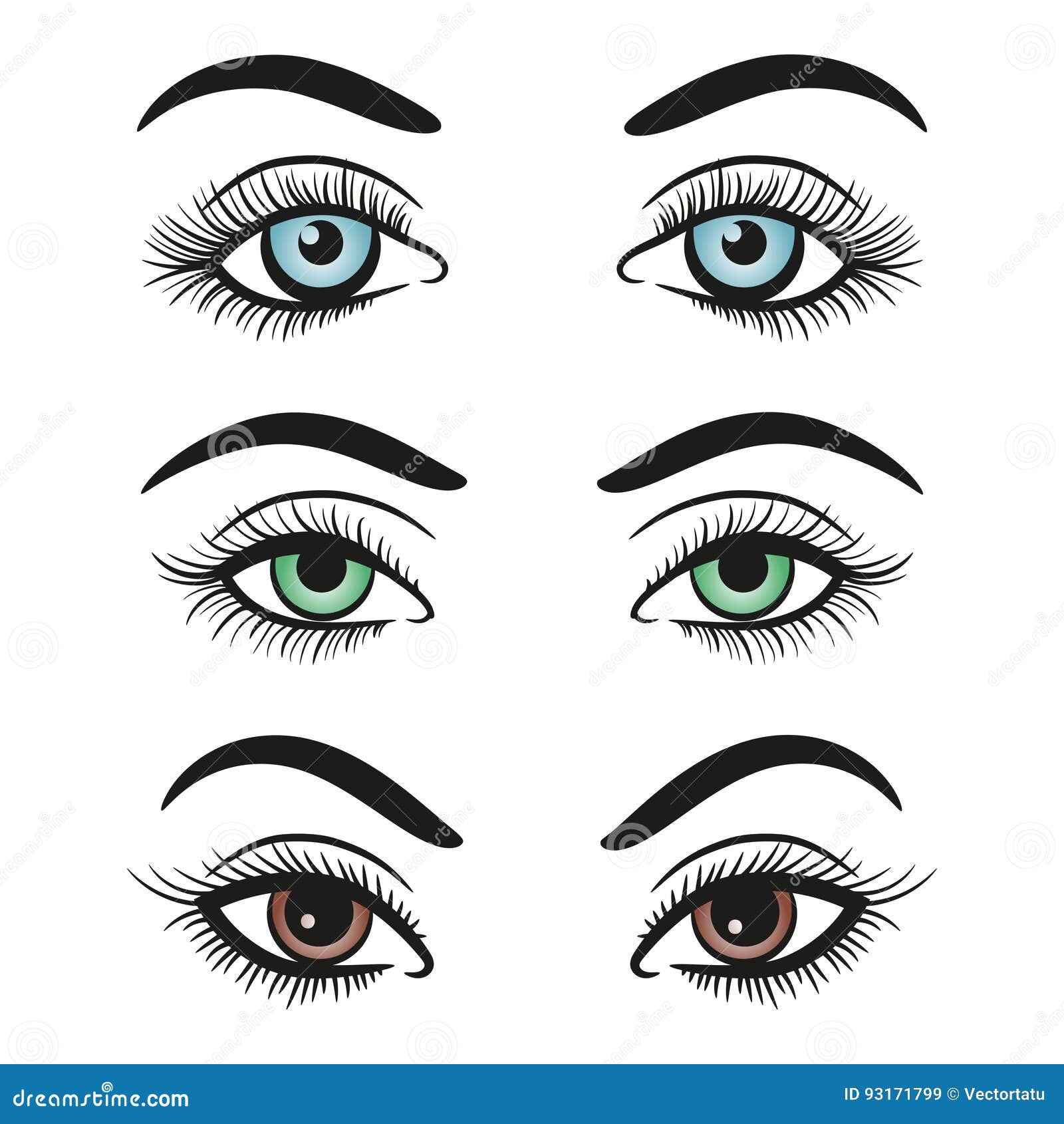 6 Basic Eyebrow Shapes With Captions. Vector Illustration ... 6 Basic Eyebrow Shapes With Captions. Vector Illustration ...