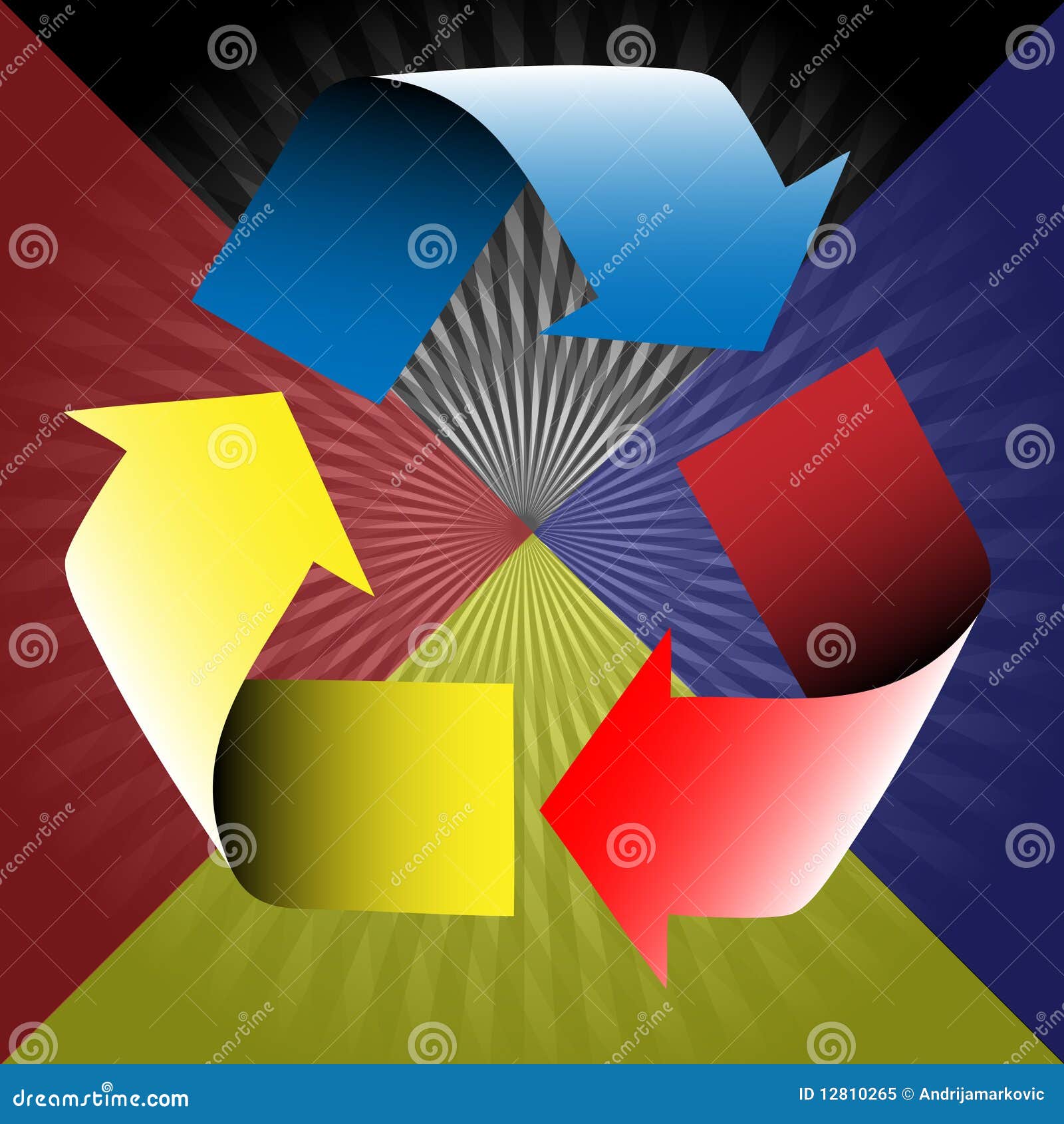 Basic colors-Recycle stock vector. Illustration of pantone - 12810265