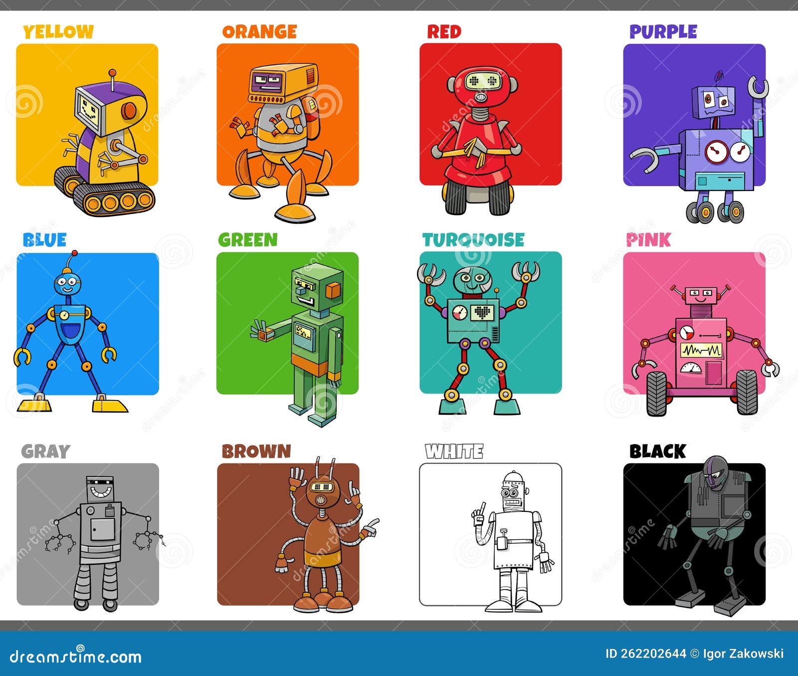 Two Comic Robots Fantasy Characters Talking Vector Illustration ...