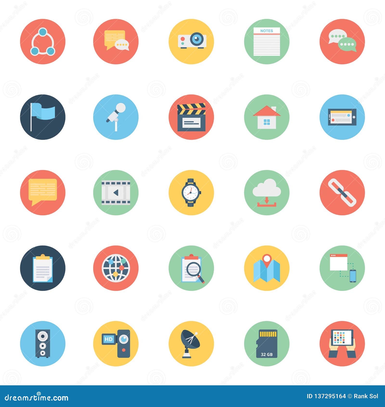 Basic Communication Color Isolated Vector Icon that Can Be Easily ...