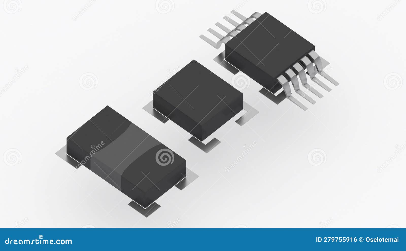 Basic Computer Equipment Parts, Isometric ,ic Components, Capacitor ,3d ...