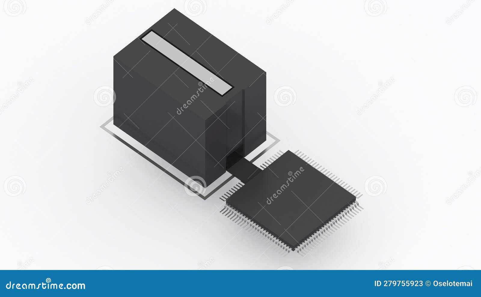 Basic Computer Equipment Parts, Isometric ,ic Components, Capacitor ,3d ...