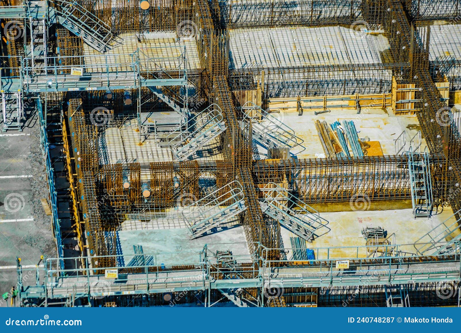 Basic Construction of Construction Sites Stock Image - Image of ladder ...