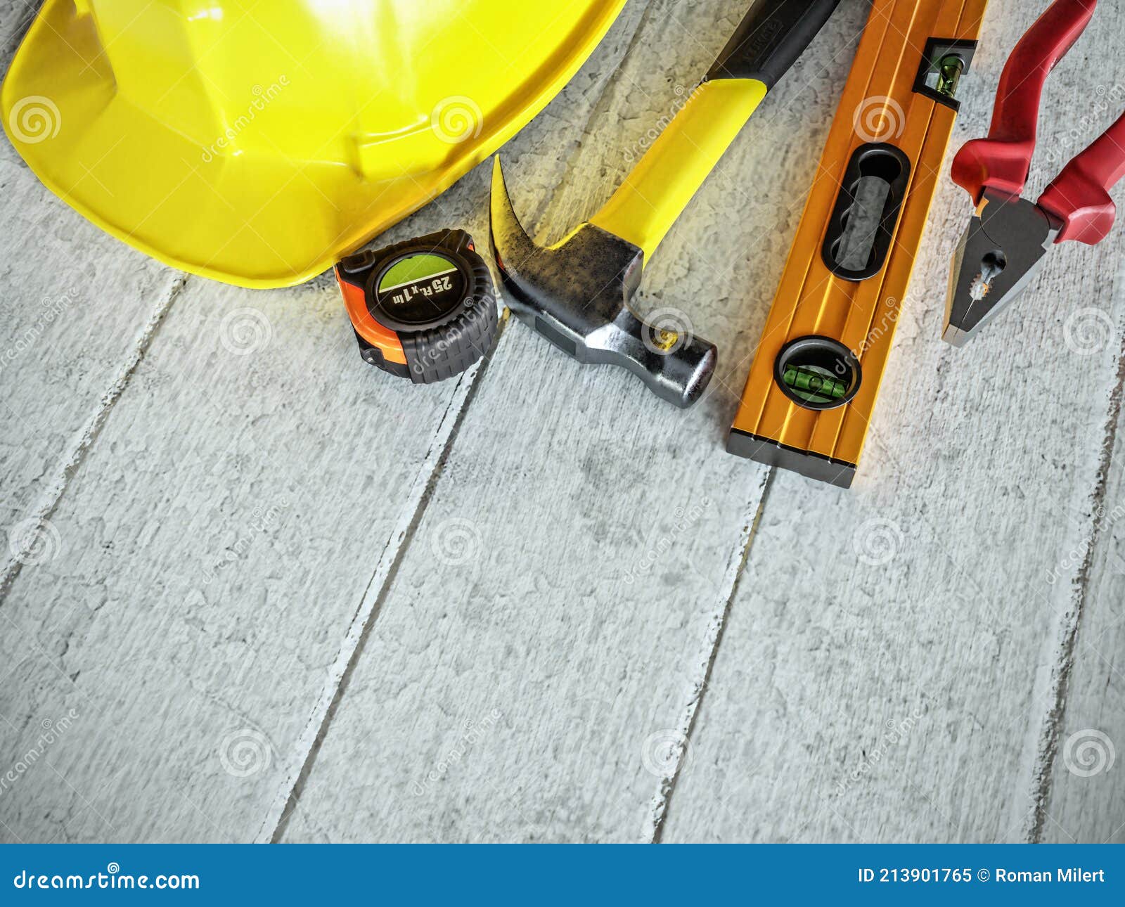 Basic construction tools stock image. Image of hammer - 213901765