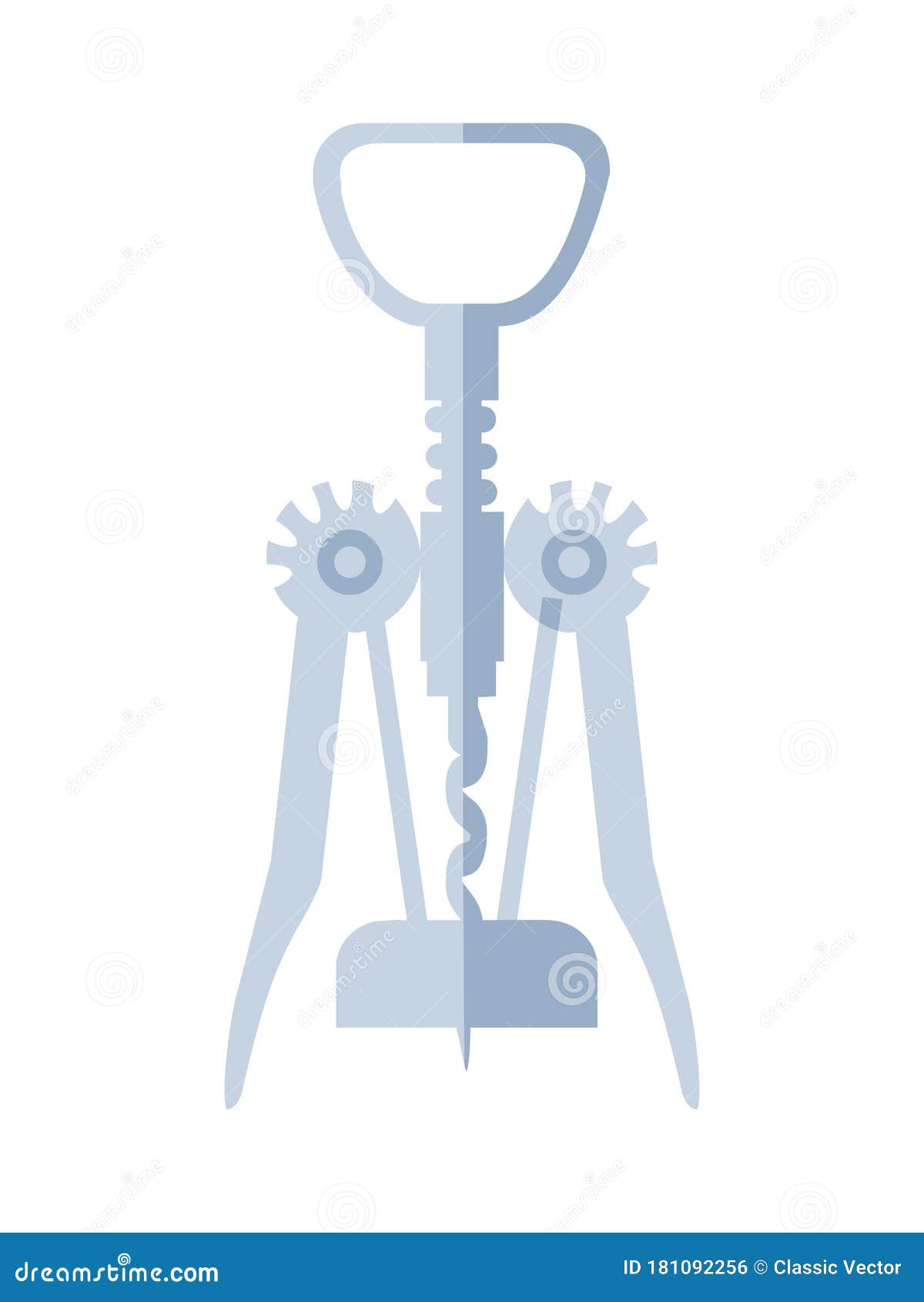 Basic Corkscrew Flat Vector Illustrations Set Stock Vector ...