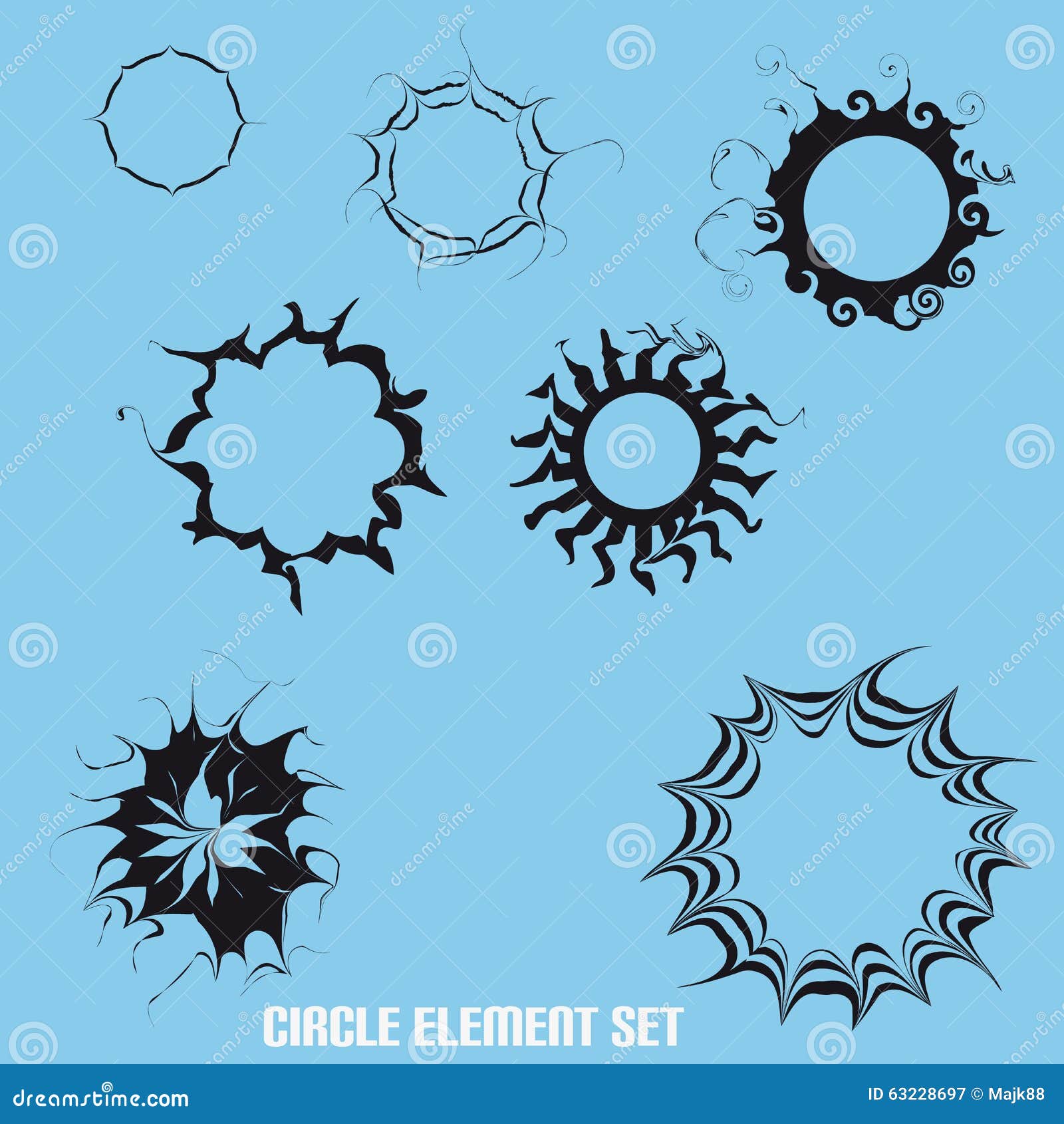 Basic Crazy Circle Elements with Abstract Stock Illustration ...