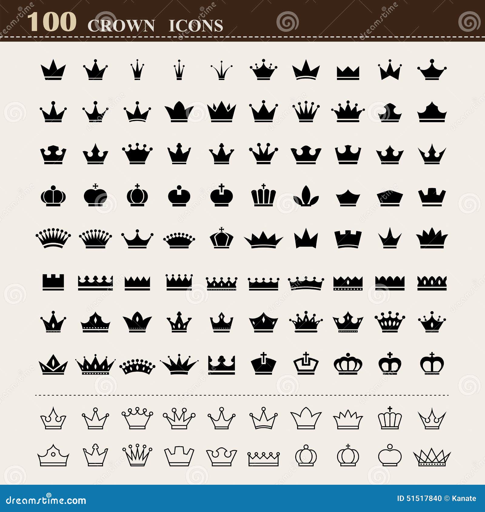 Basic Crown Icons Design Vector Illustration | CartoonDealer.com #61273274