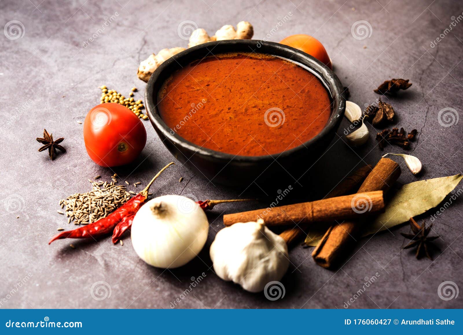 Basic Dark Colours Curry for Chicken or Spicy Indian Vegetable Stock ...