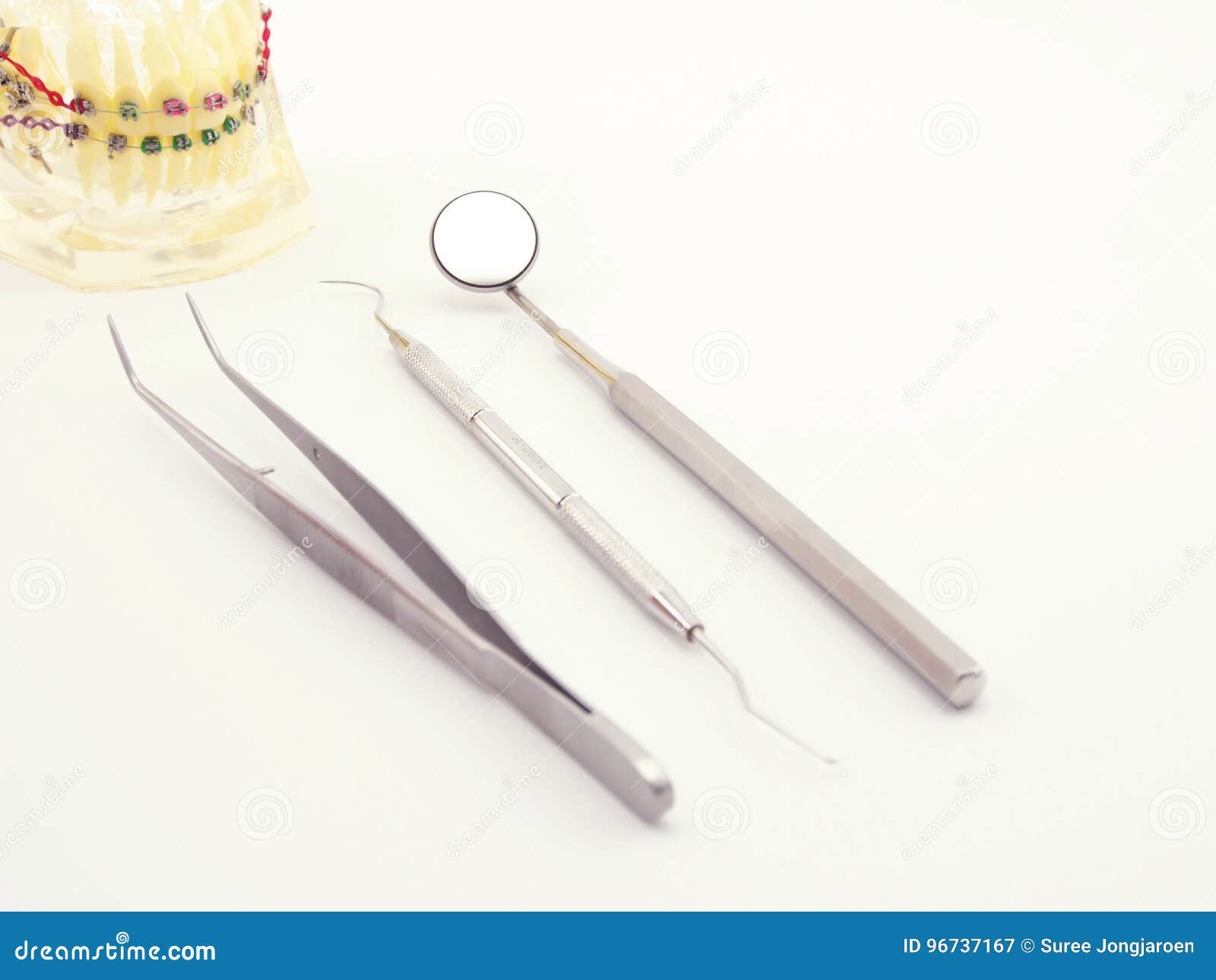 Basic Dental Examination Instruments Set Royalty-Free Stock Photo ...