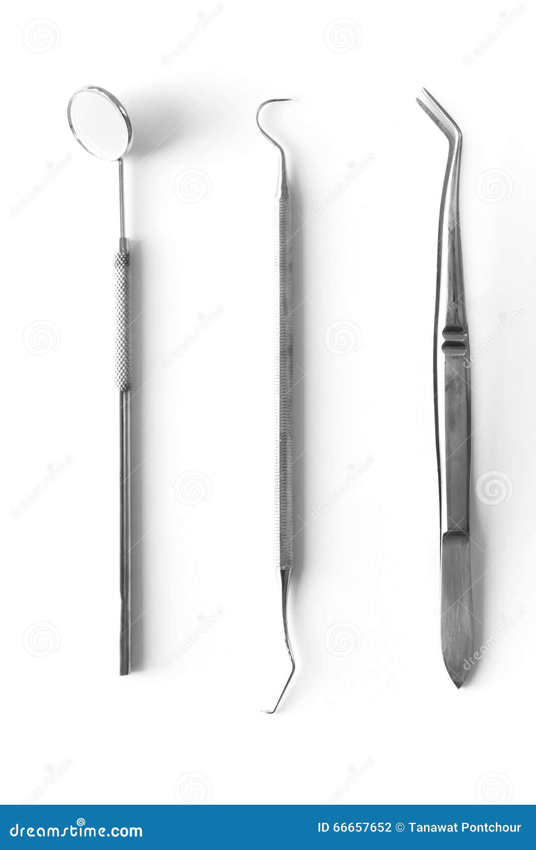 Basic dentist tools stock photo. Image of curettes, drill - 66657652