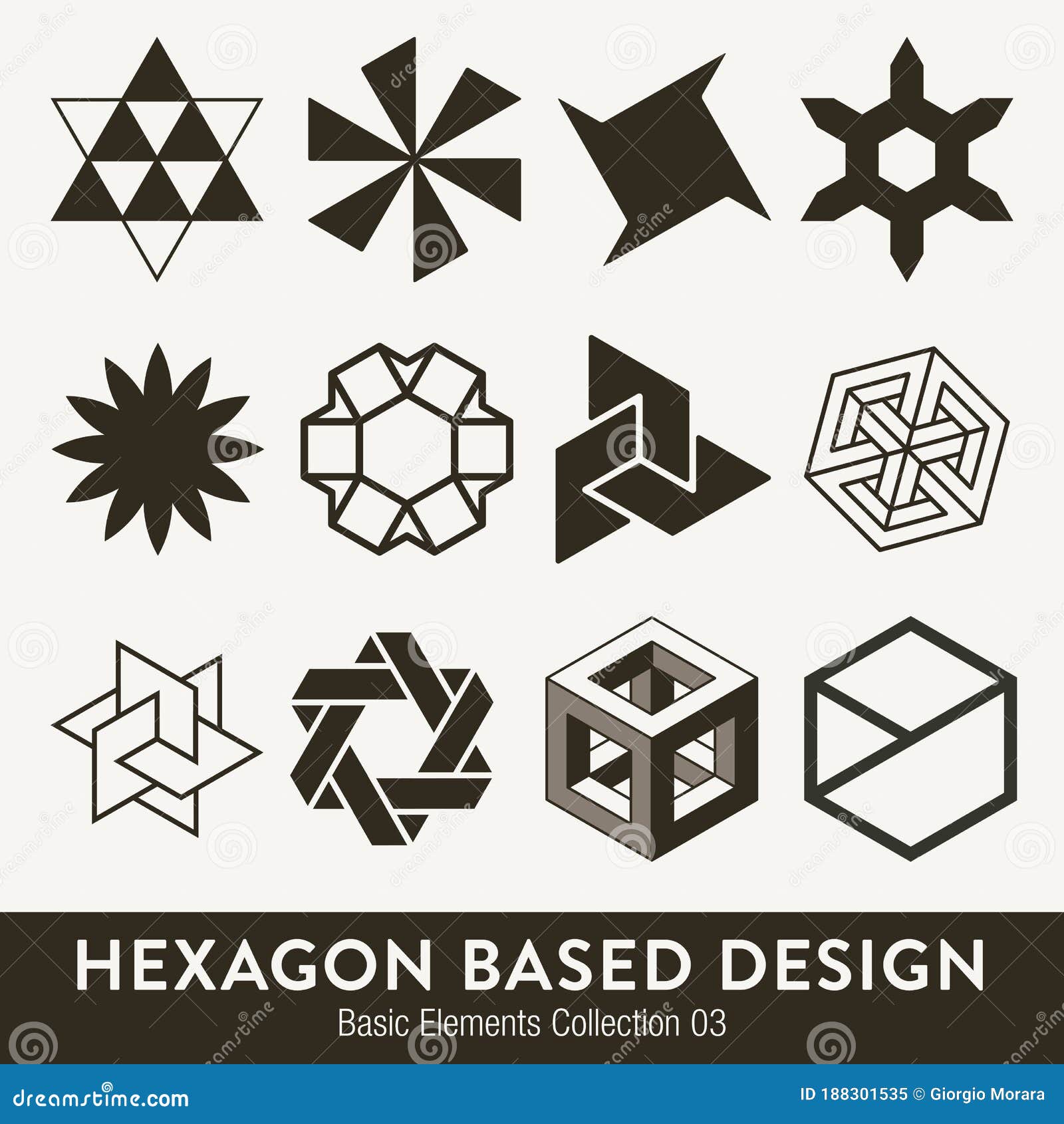 Basic Design Collection: Hexagon Based Elments Stock Vector ...