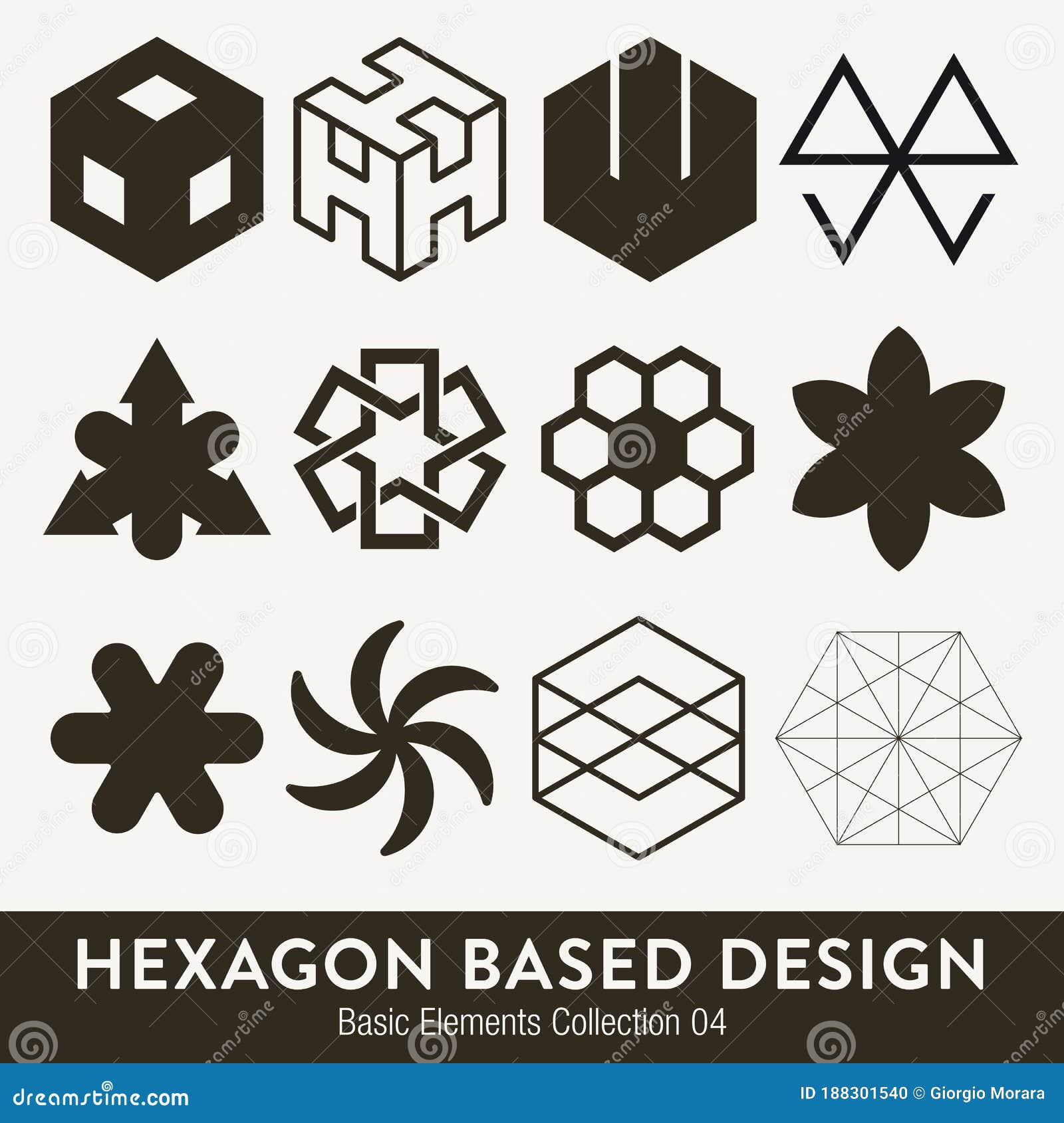 Basic Design Collection: Hexagon Based Elments Stock Vector ...