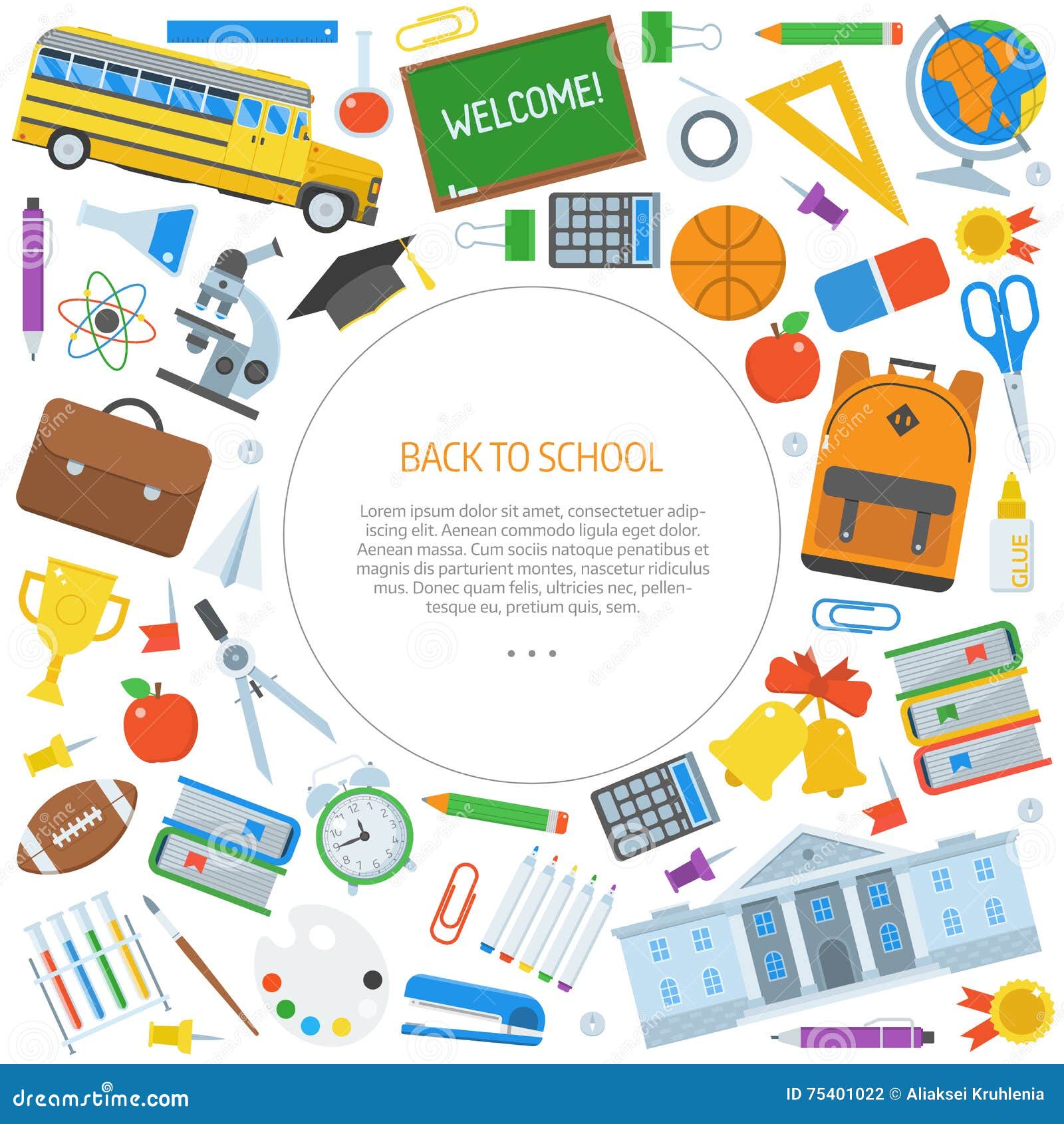 Basic Education Background stock vector. Illustration of banner - 75401022