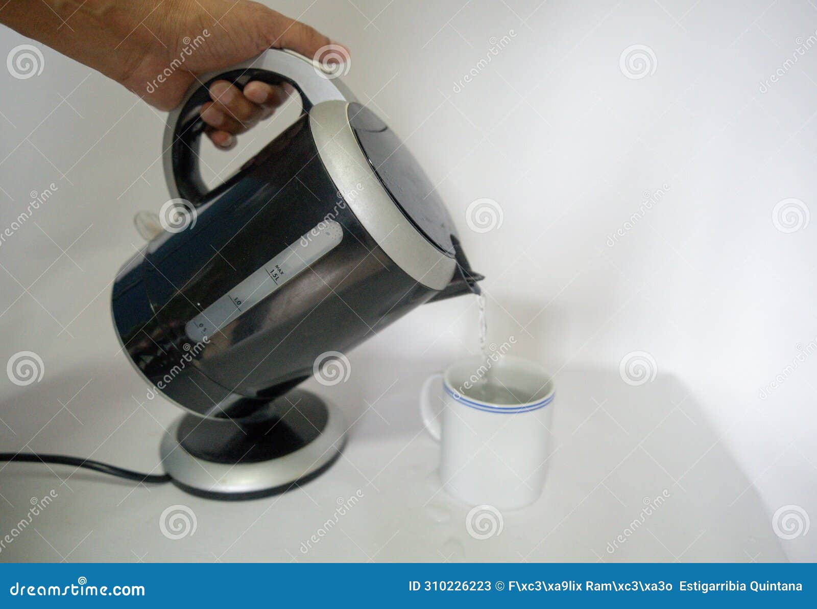 Basic Electric Kettle for Water and Coffee Heater Stock Image - Image ...