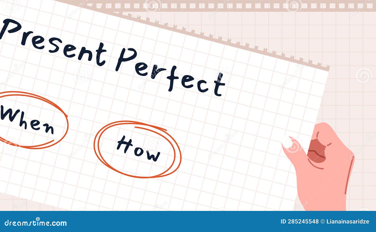 Basic English Grammar Vector Illustration Stock Illustration ...