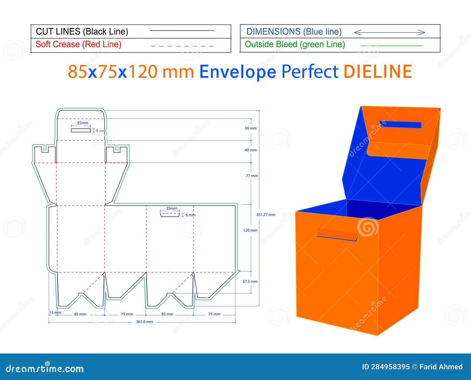 Editable Easily Resizeable Packaging Catalogue Envelope Or Open End ...