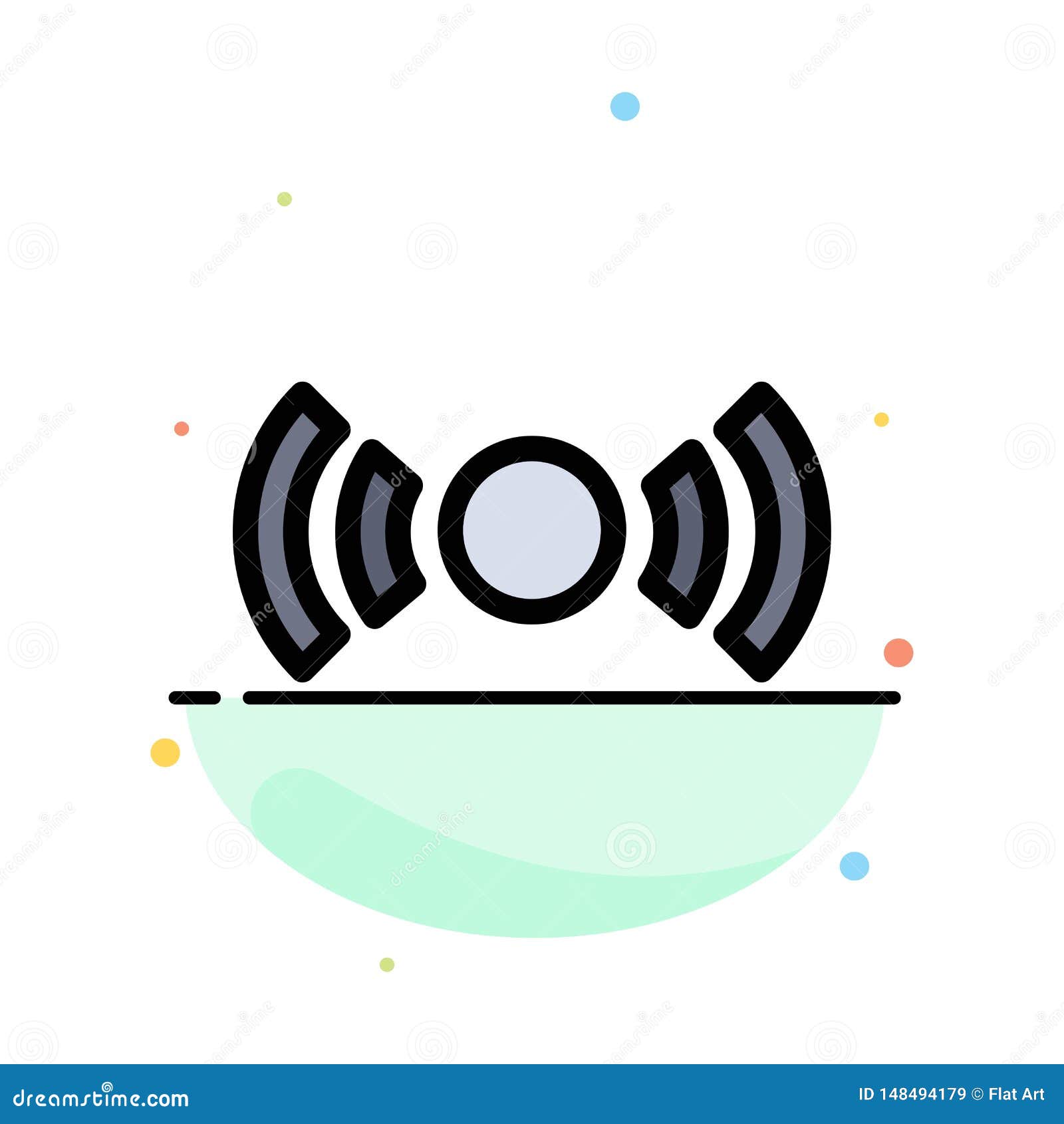 Basic, Essential, Signal, Ui, Ux Abstract Flat Color Icon Template ...