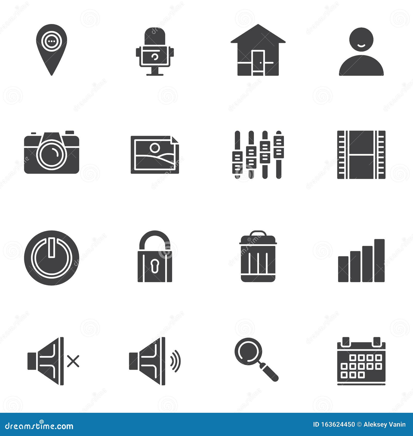 Basic Essentials Vector Icons Set Stock Vector - Illustration of ...