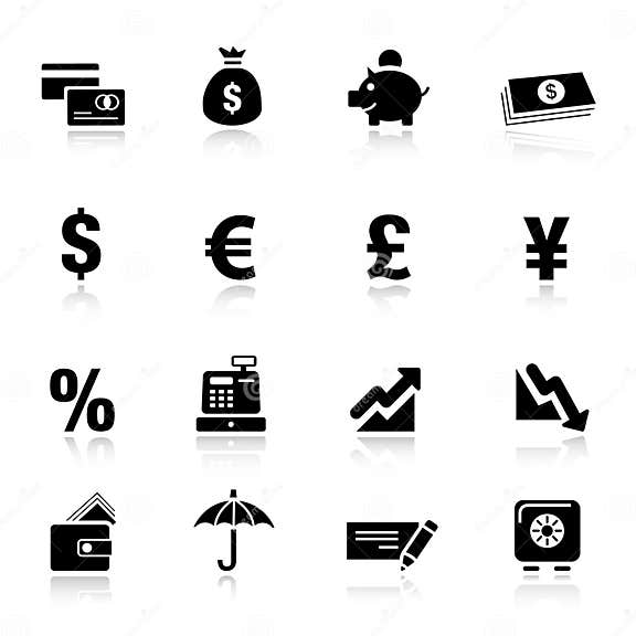 Basic - Finance icons stock vector. Illustration of bankruptcy - 19822997