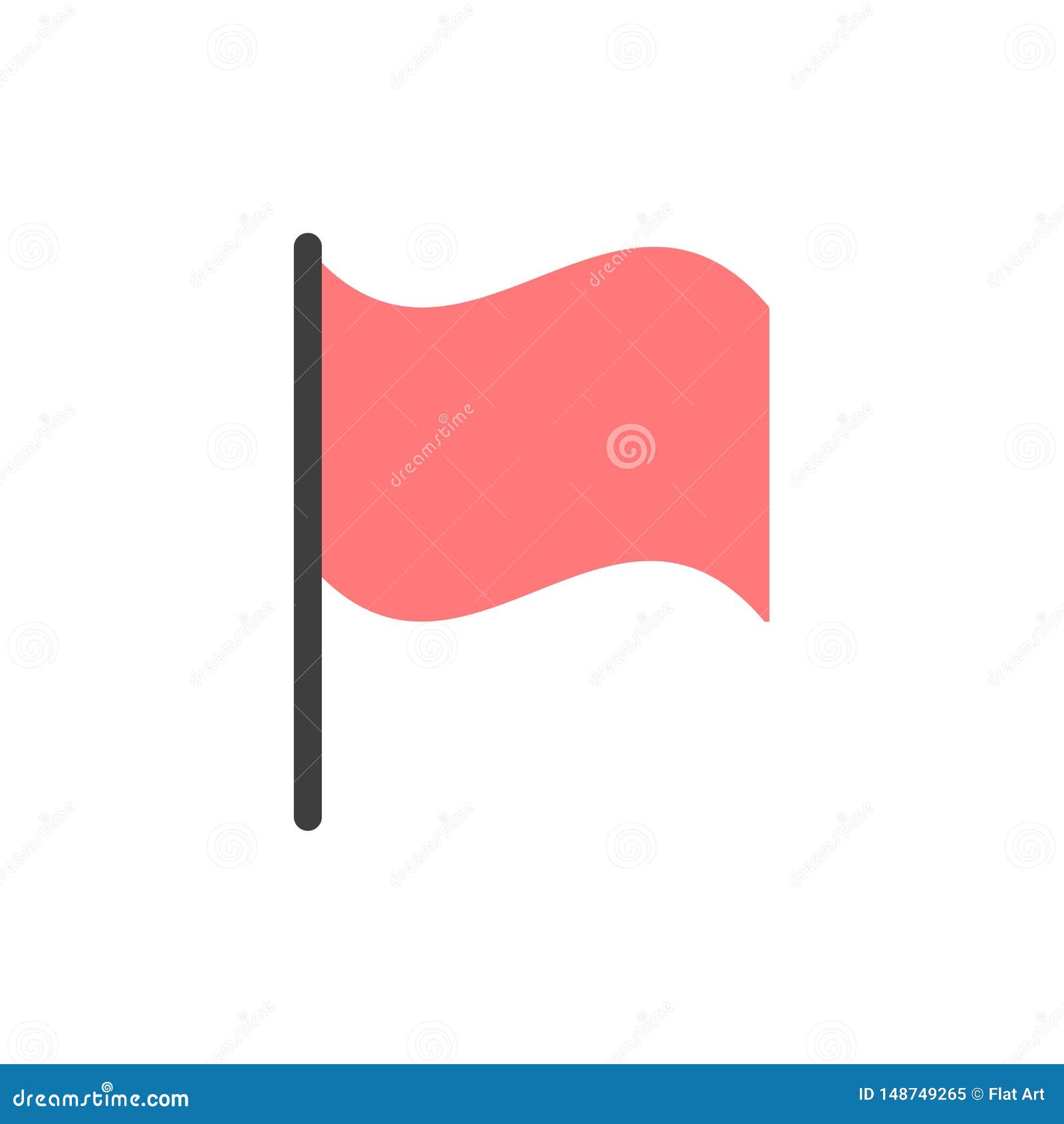Basic, Flag, Ui Flat Color Icon. Vector Icon Banner Template Stock ...