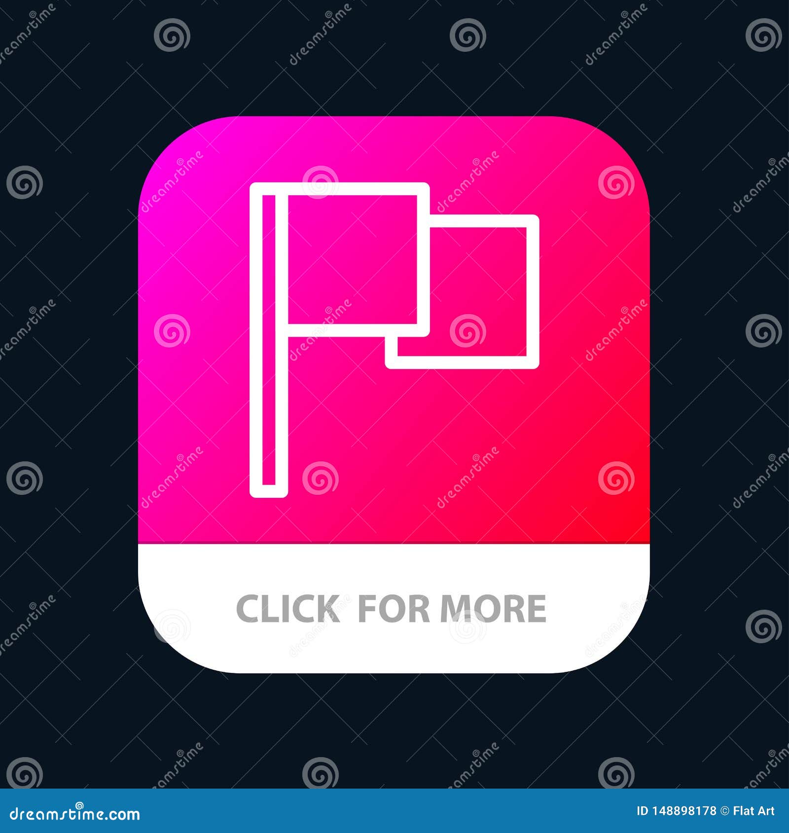 Basic, Flag, Ui Mobile App Button. Android and IOS Line Version Stock ...