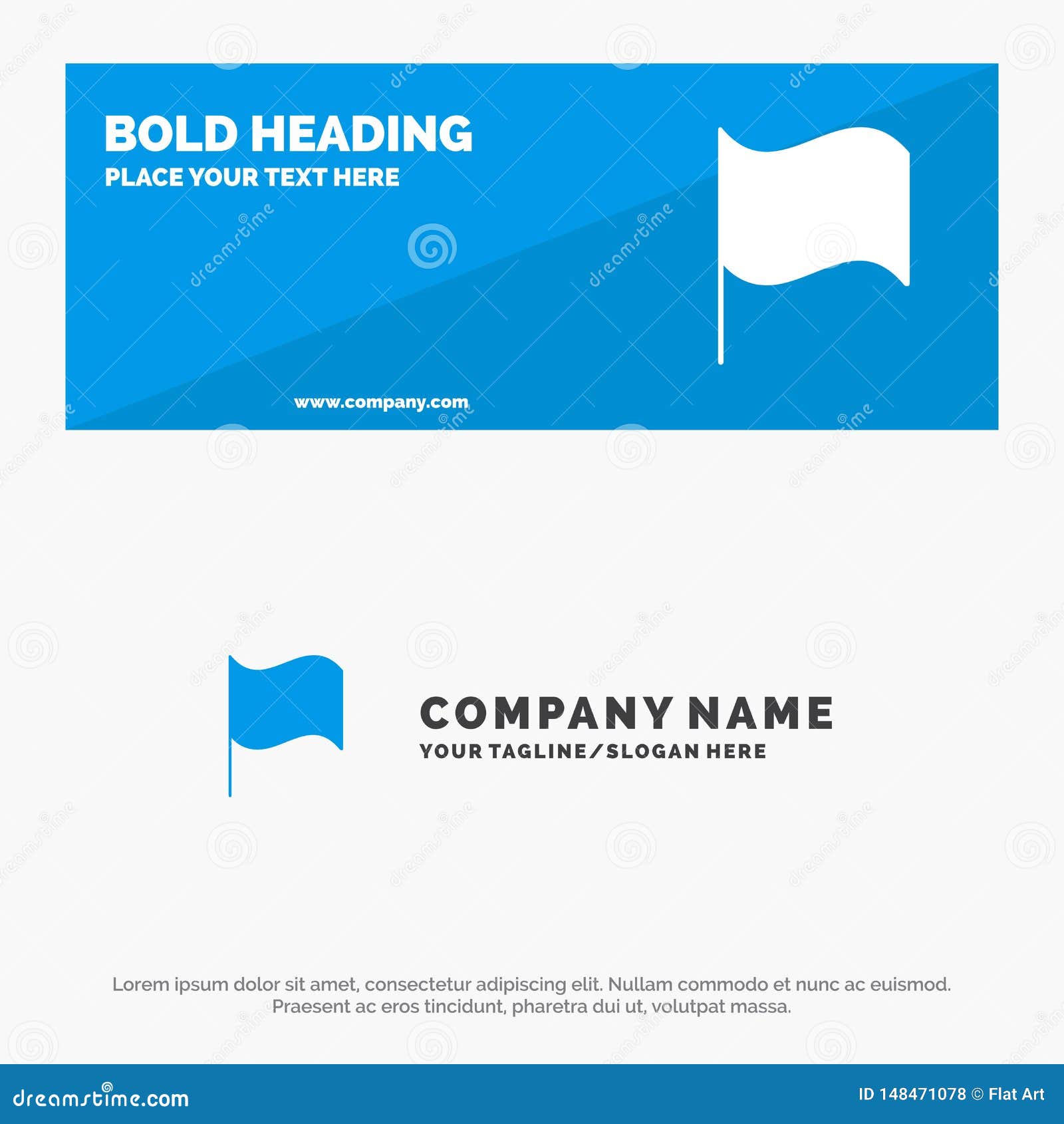 Basic, Flag, Ui SOlid Icon Website Banner and Business Logo Template ...