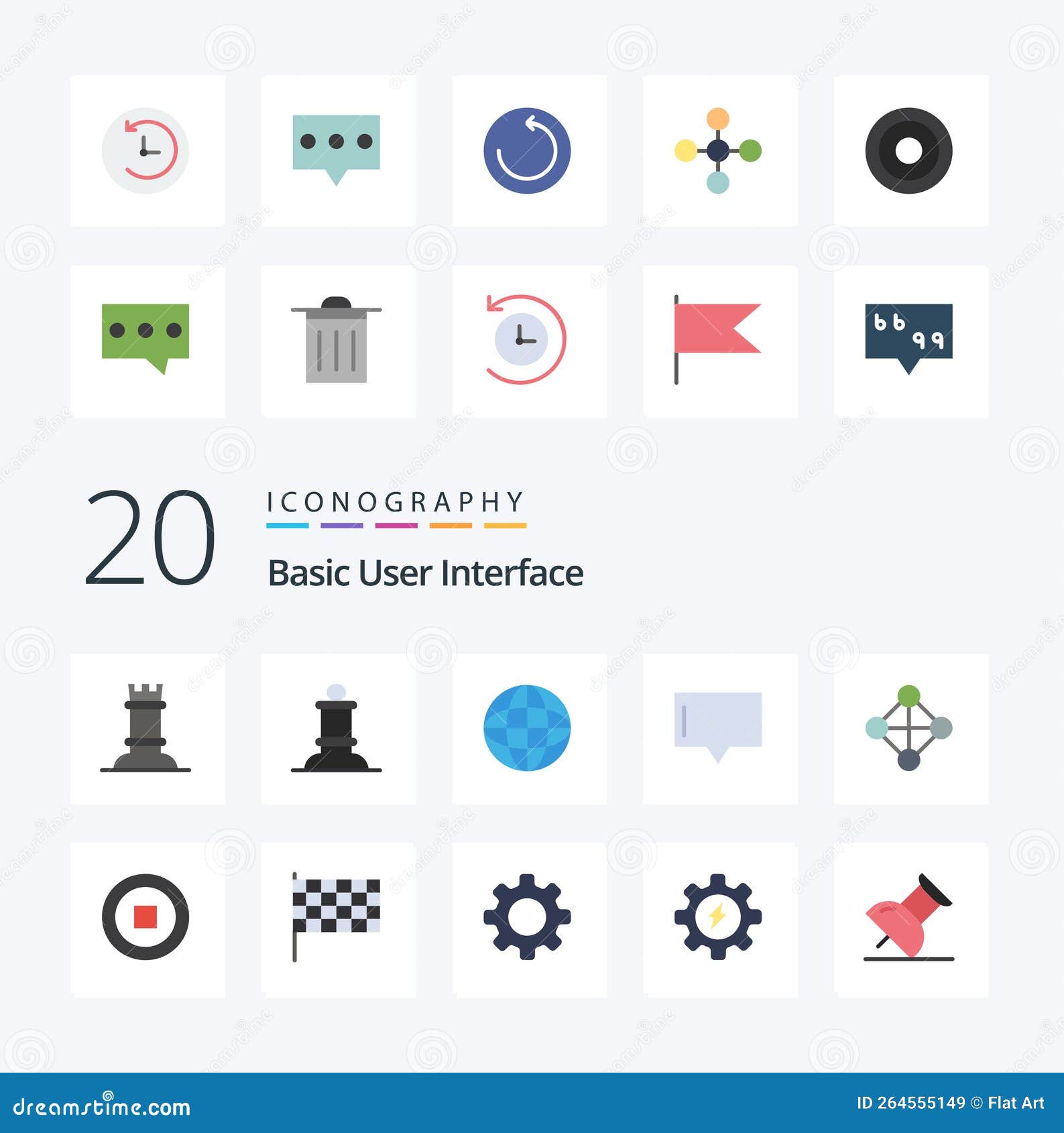 20 Basic Flat Color Icon Pack Like User Basic Search Topology Hierarchy ...