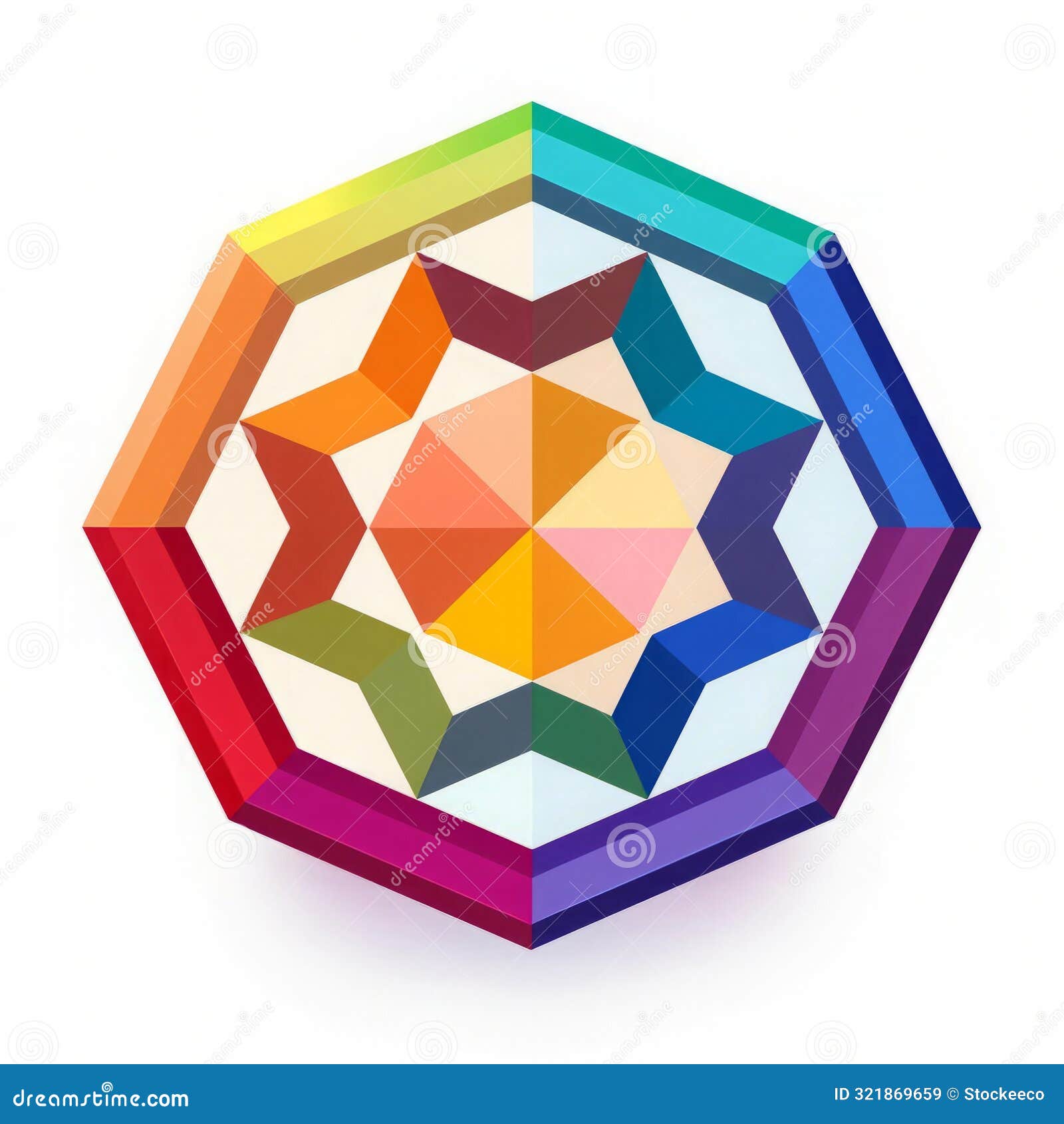 Basic Flat Curvilinear Dodecagon on White Isolated Background Image ...