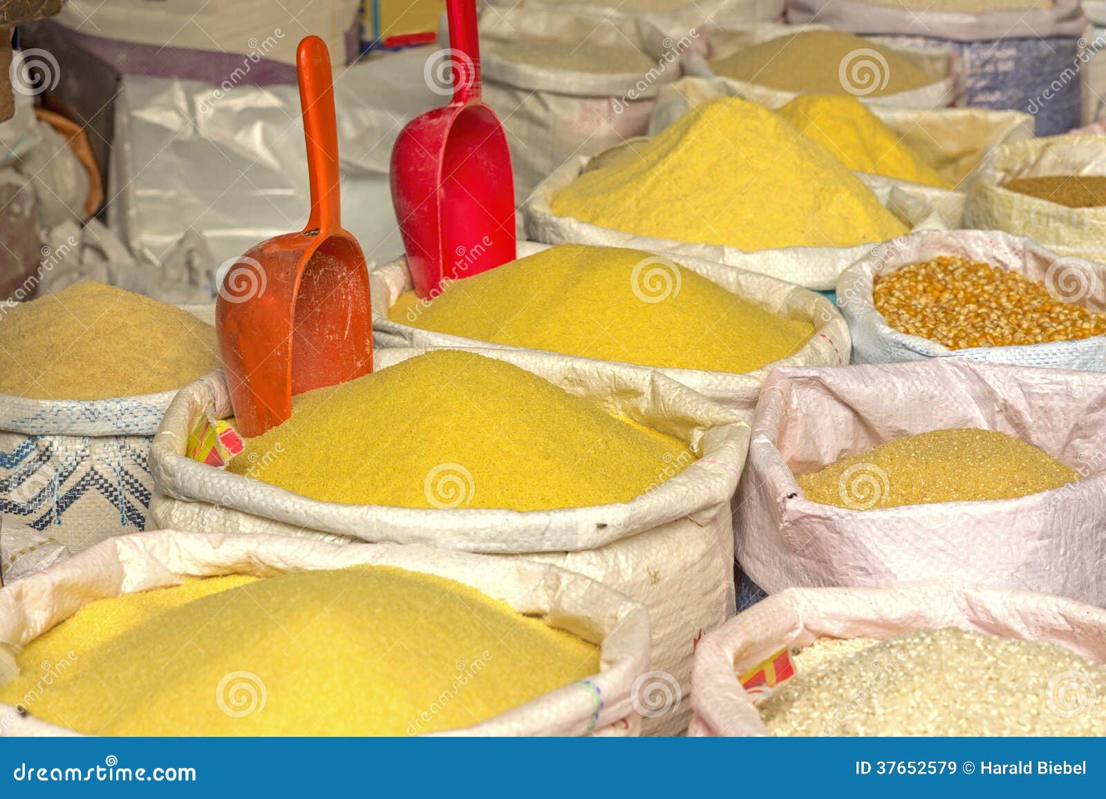 Basic Foodstuff on a Market in Morocco Stock Image - Image of price ...