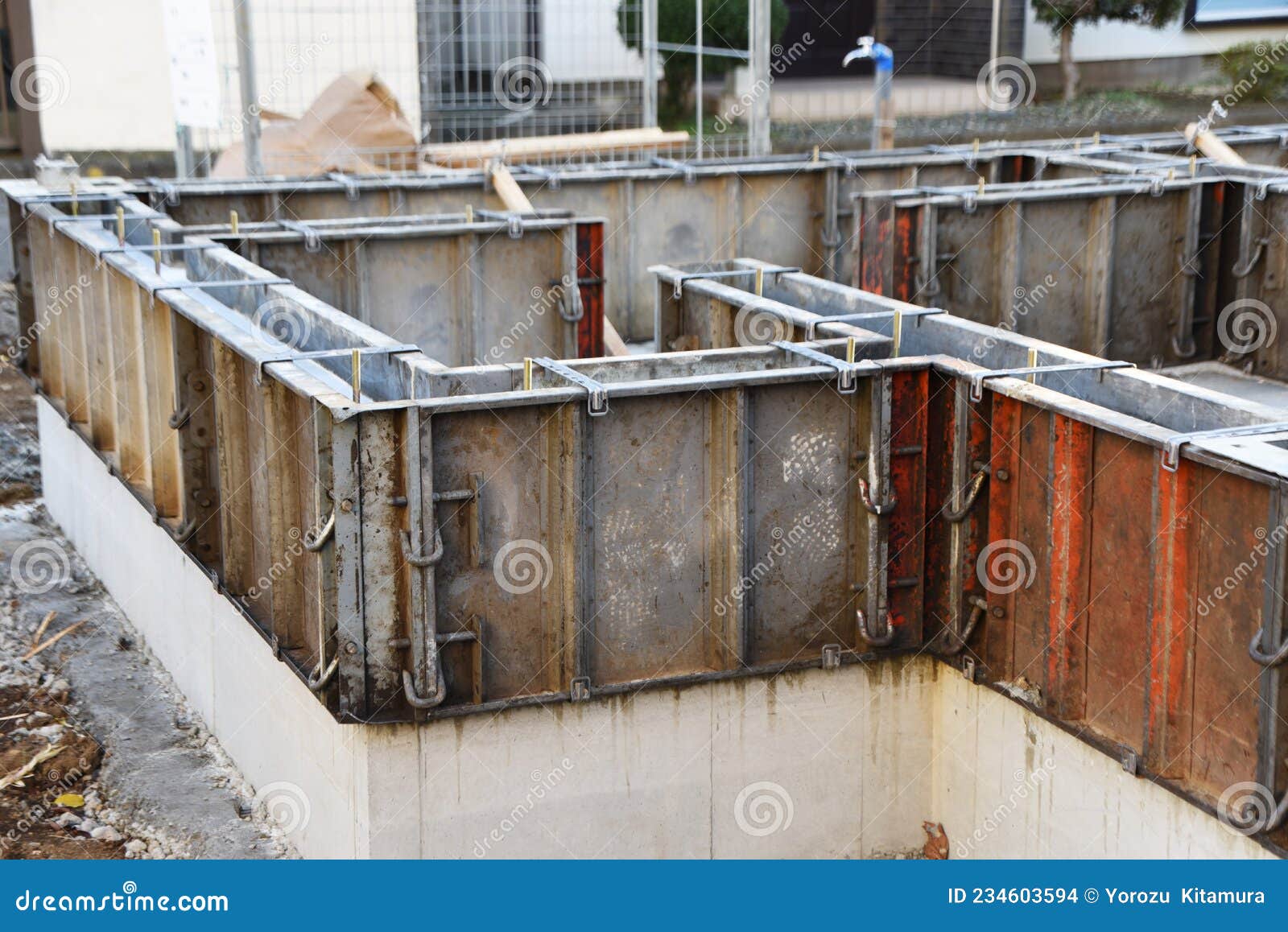 Basic Formwork for House Construction Work. Stock Photo - Image of ...