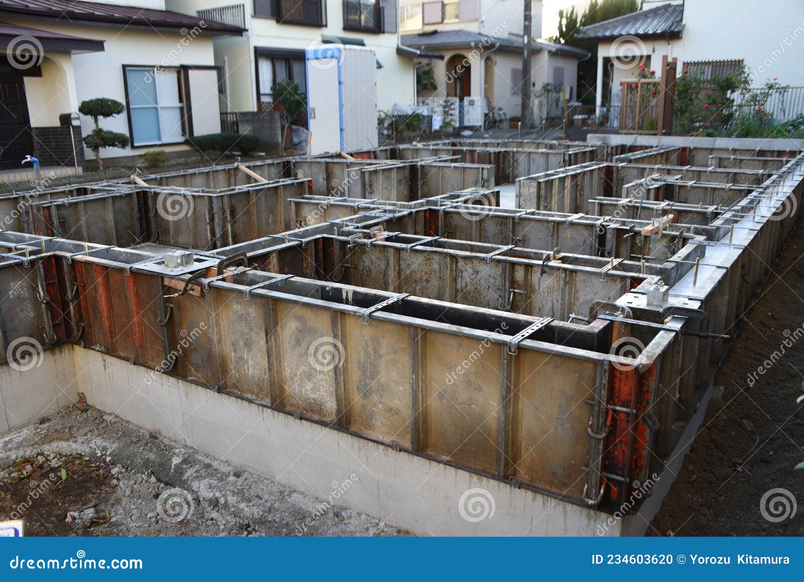 Basic Formwork for House Construction Work. Stock Photo - Image of hard ...