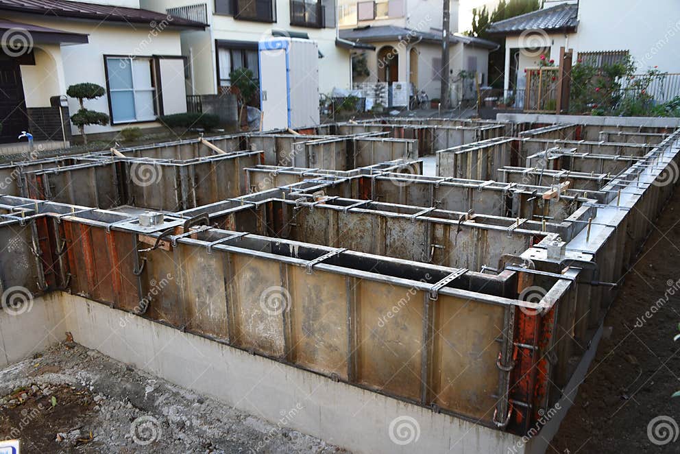 Basic Formwork for House Construction Work. Stock Photo - Image of hard ...