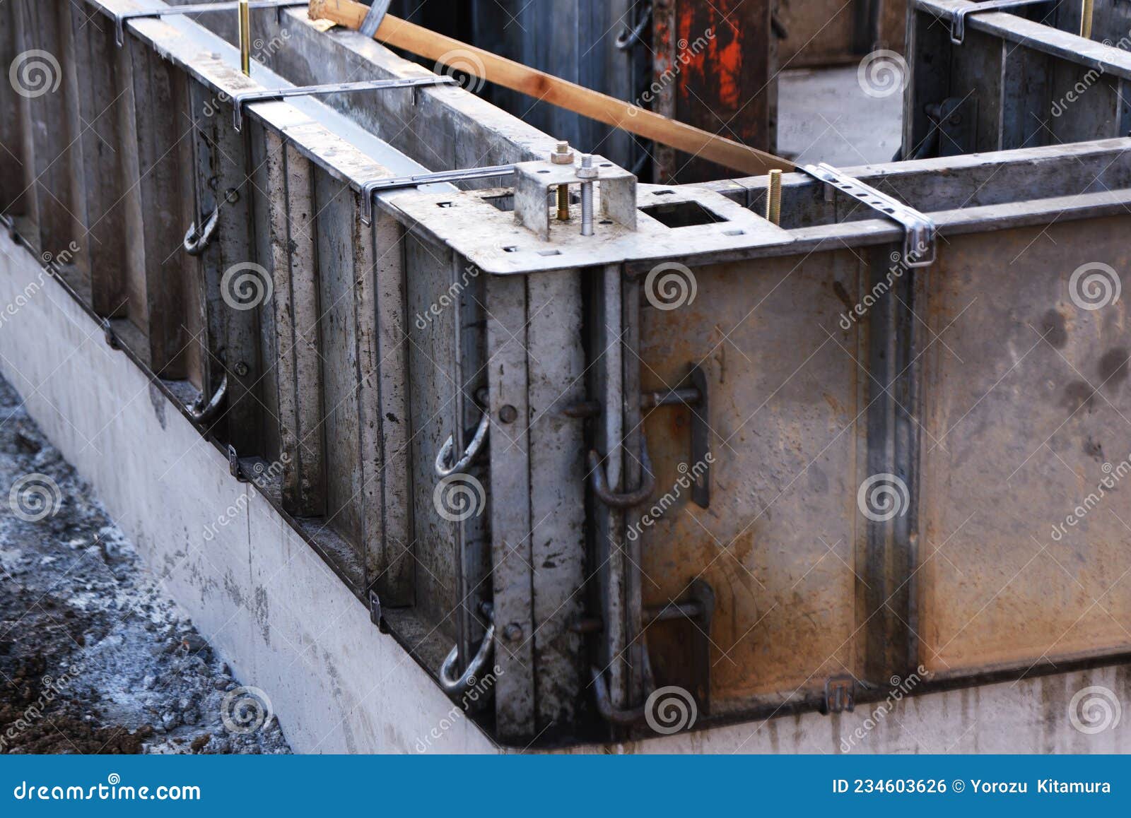 Basic Formwork for House Construction Work. Stock Photo - Image of ...