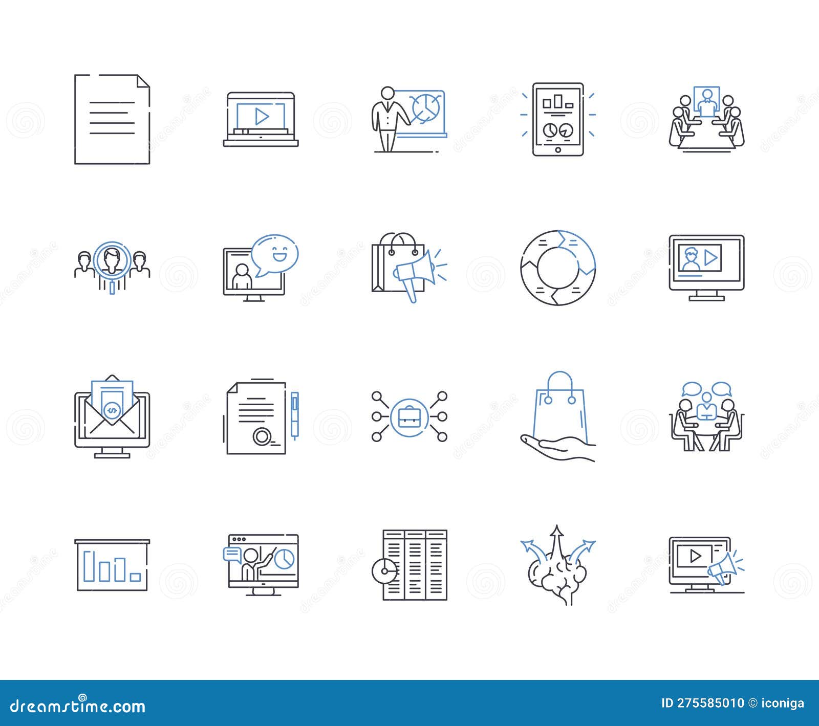 Basic Foundation Line Icons Collection. Groundwork, Base, Cornerst ...