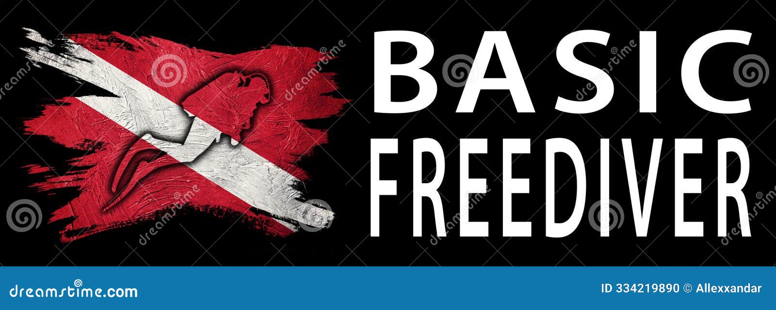 Basic Freediver, Diver Down Flag, Scuba Flag Stock Photo - Image of ...