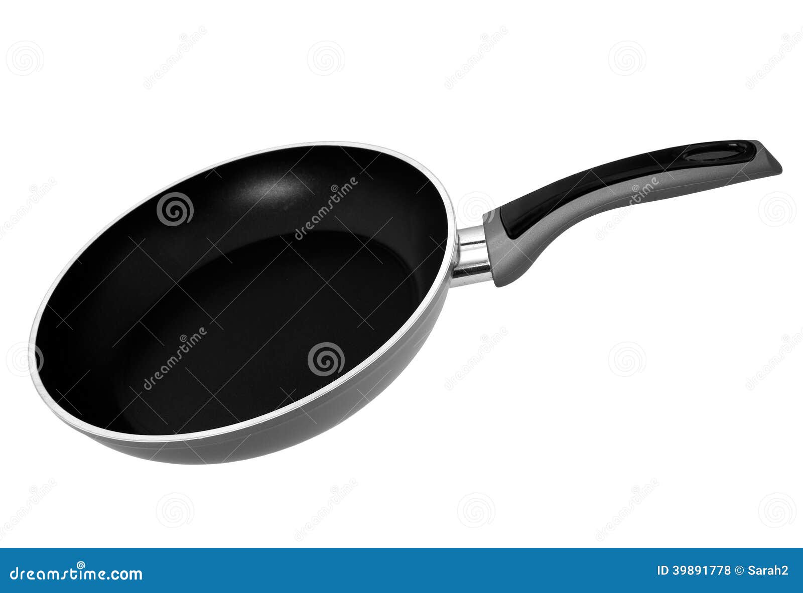 Basic Frying Pan - Black and Grey Isolated Over White Background Stock ...