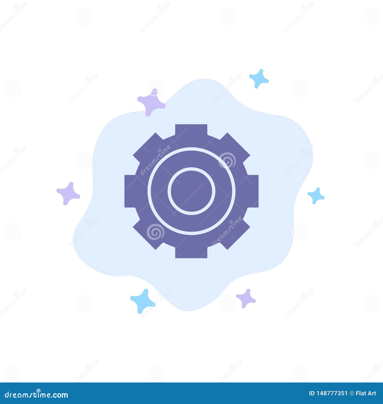 Basic, General, Job, Setting, Universal Blue Icon on Abstract Cloud ...