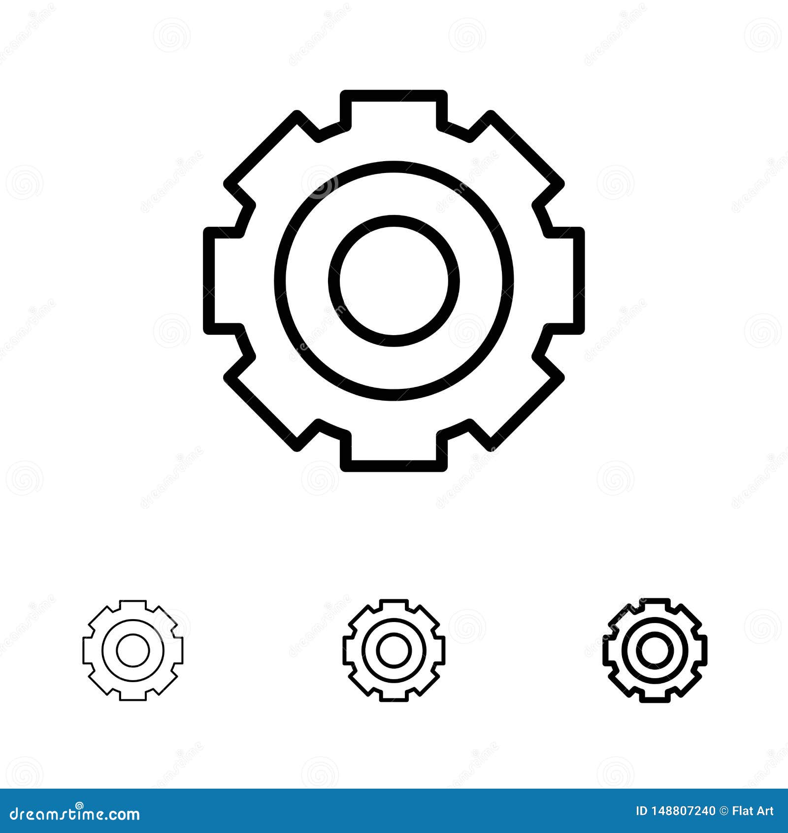 Basic, General, Job, Setting, Universal Bold and Thin Black Line Icon ...