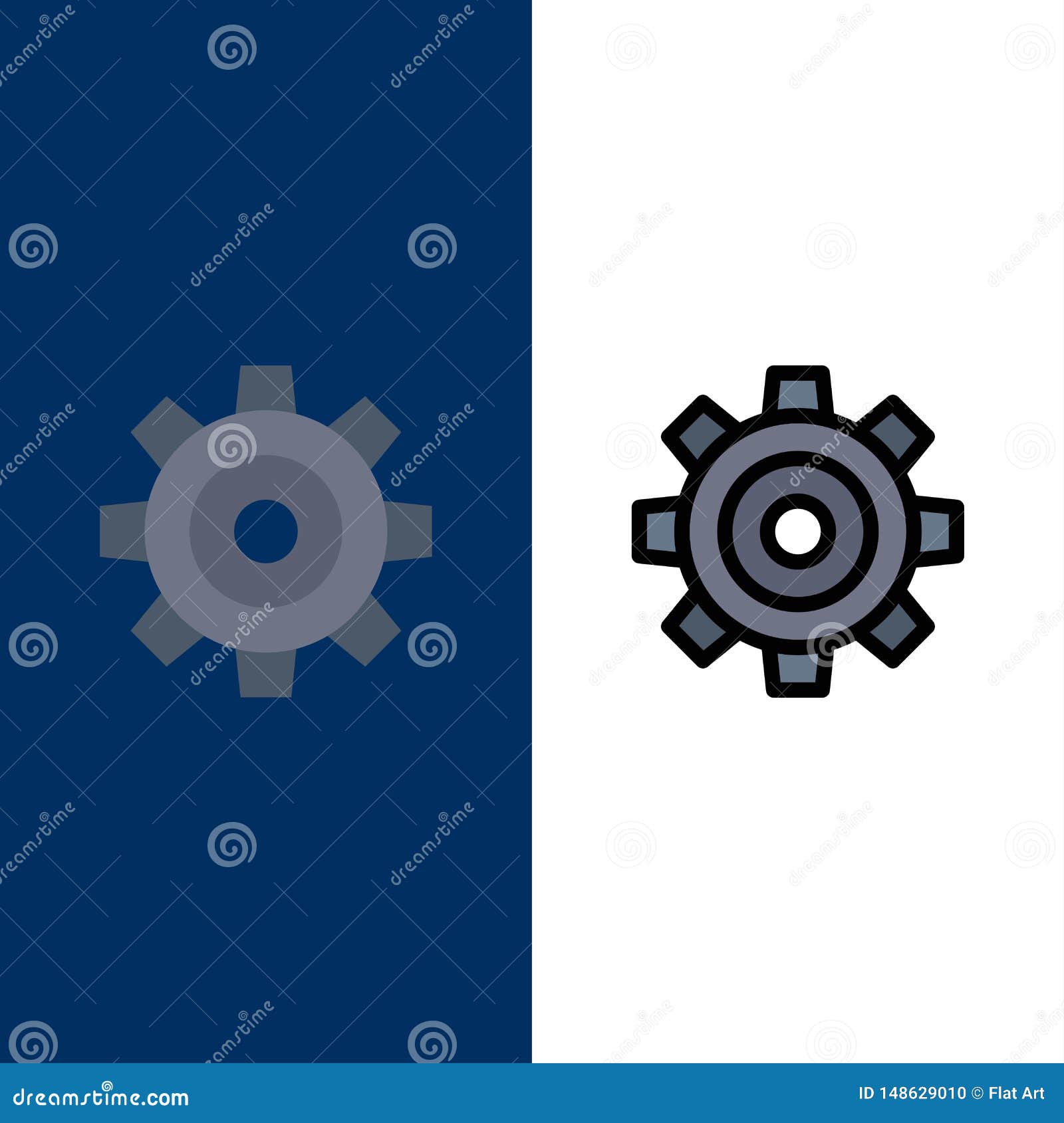 Basic, General, Job, Setting, Universal Icons. Flat and Line Filled ...