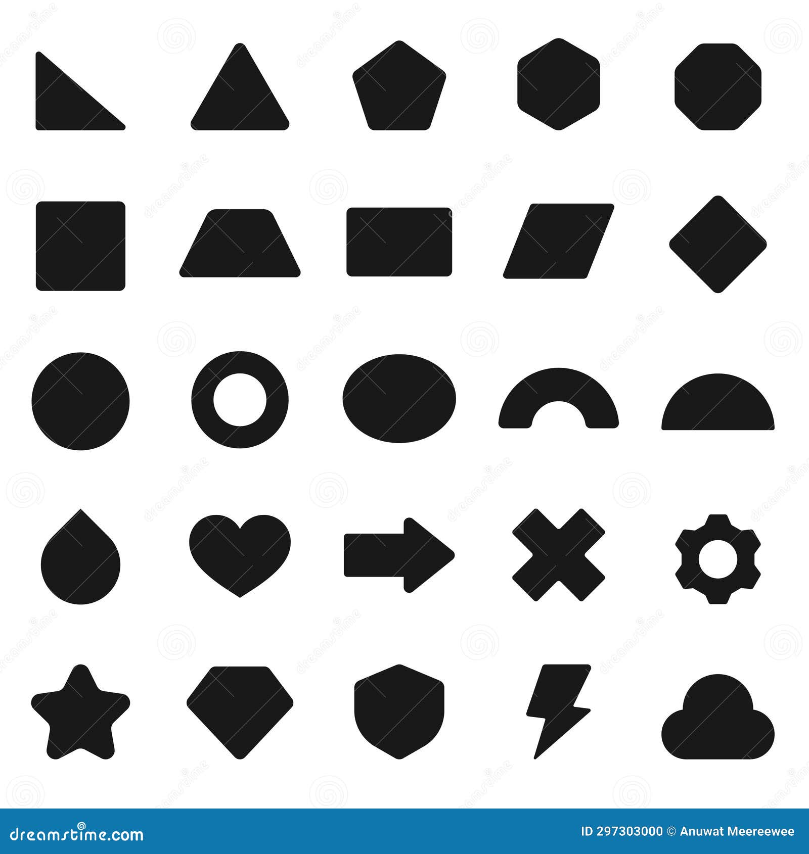 Circular Triangle Logo Design Set Vector Illustration | CartoonDealer ...