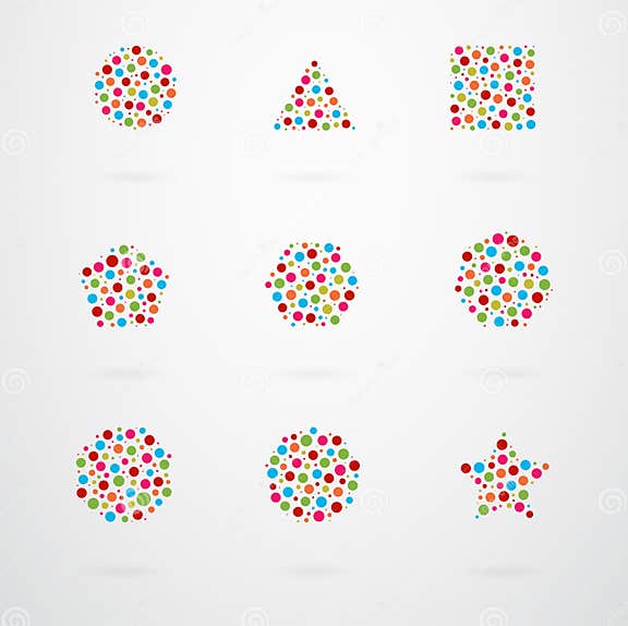 Basic Geometric Shapes Vector Icons Stock Vector - Illustration of ...