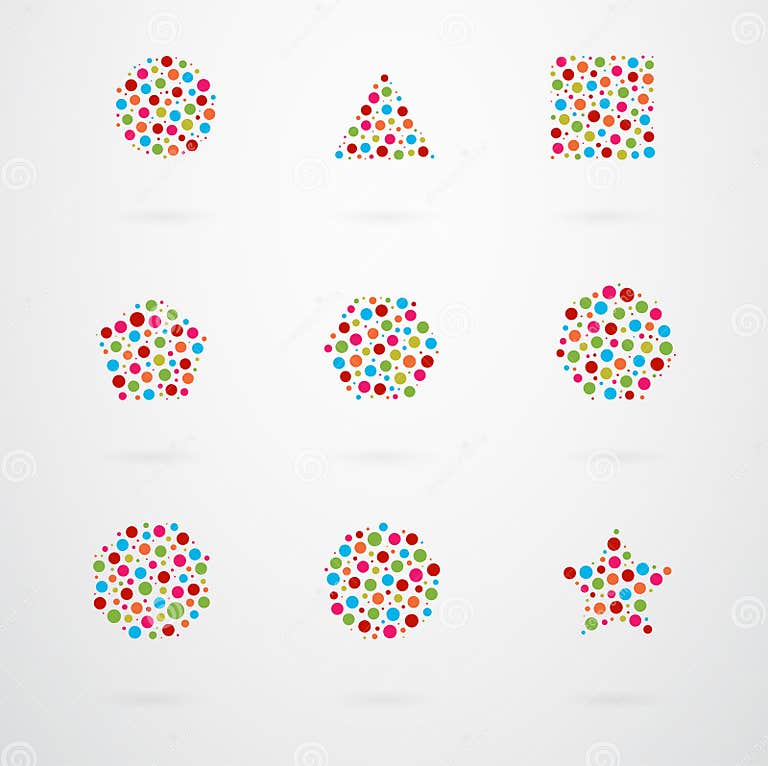 Basic Geometric Shapes Vector Icons Stock Vector - Illustration of ...