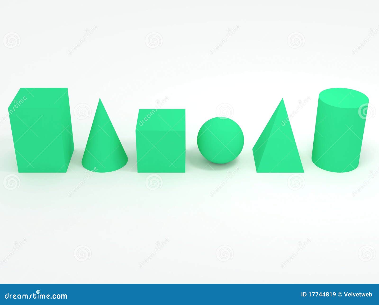Basic geometrical shapes stock illustration. Illustration of math ...