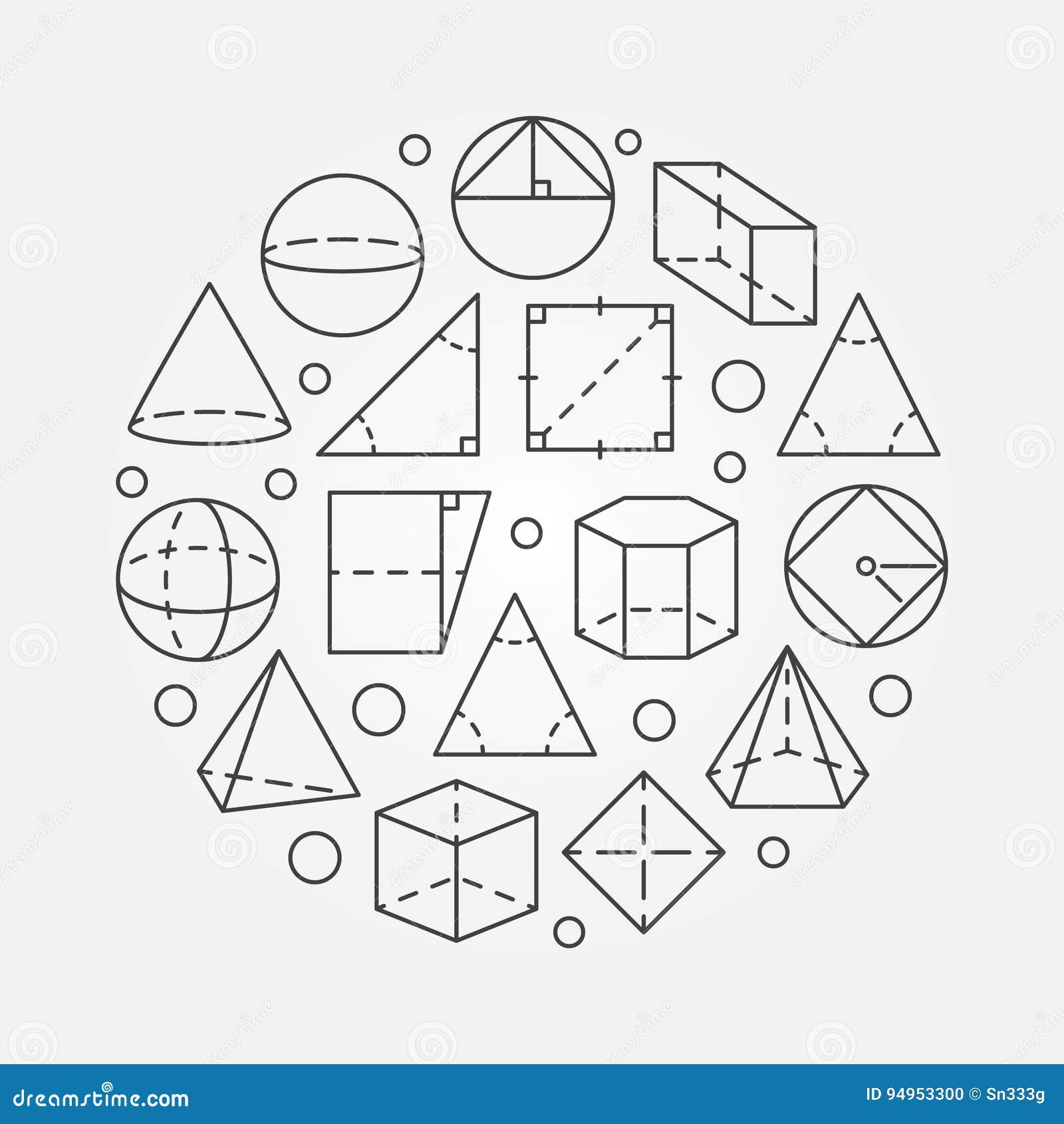 Basic Geometry Illustration Stock Vector - Illustration of structure ...