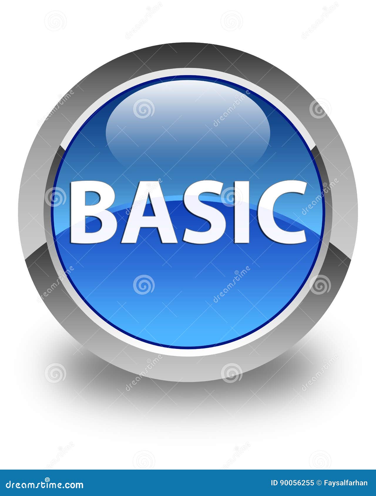 Basic Glossy Blue Round Button Stock Illustration - Illustration of ...