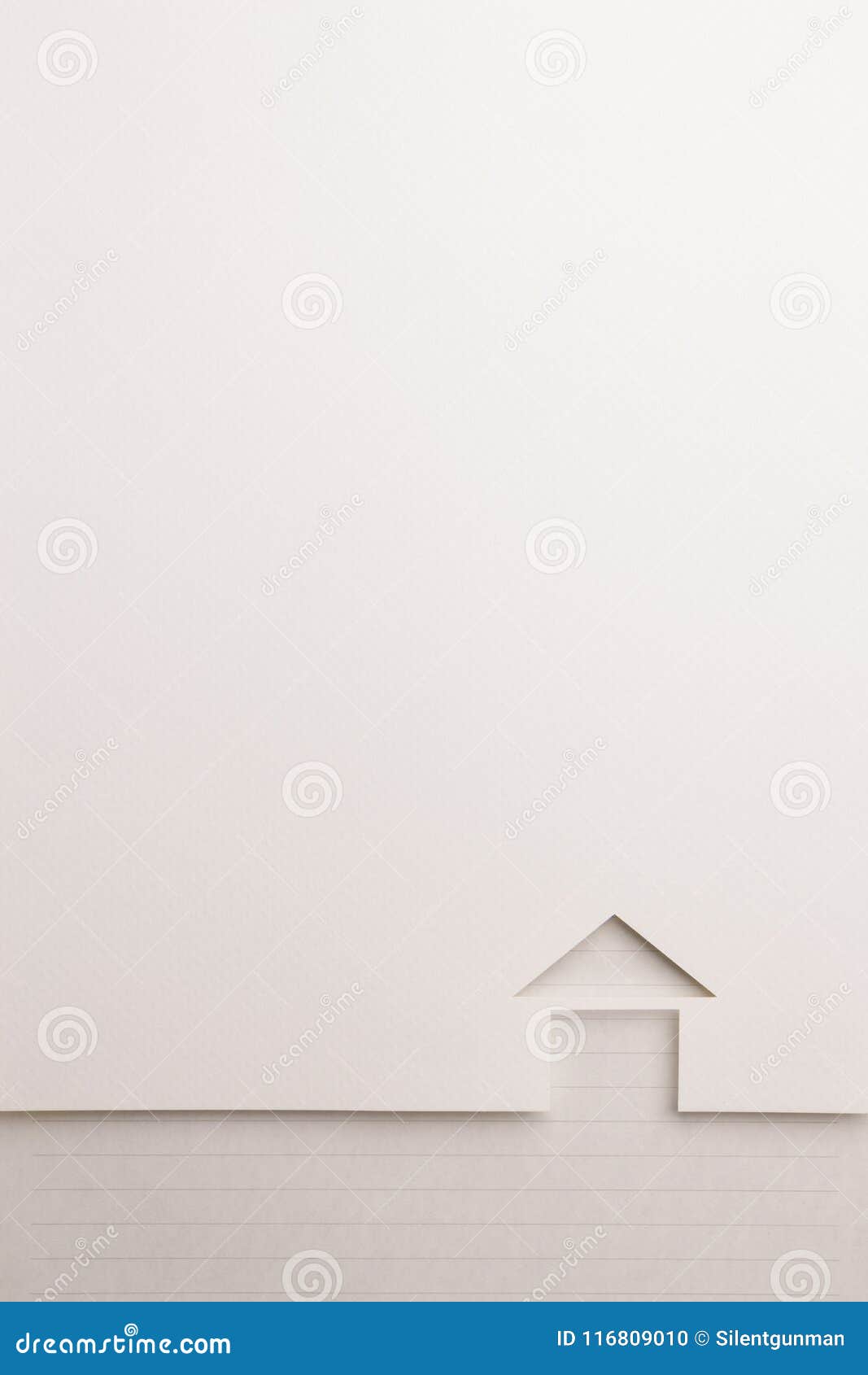 Basic House Cutout Background by Black Line Note Border Stock Photo ...