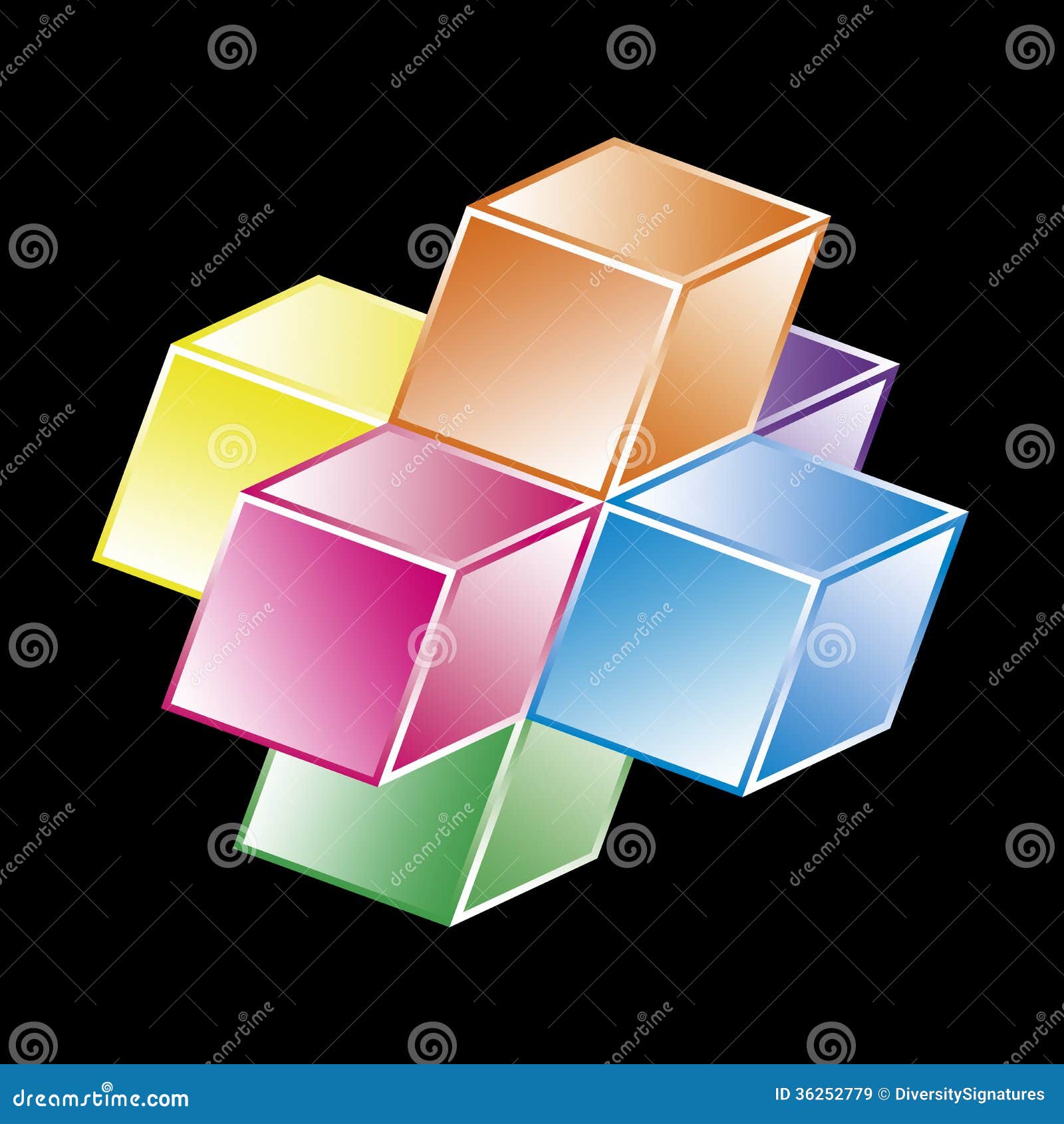 Basic Hypercube Mathematical Shape Stock Illustration Illustration