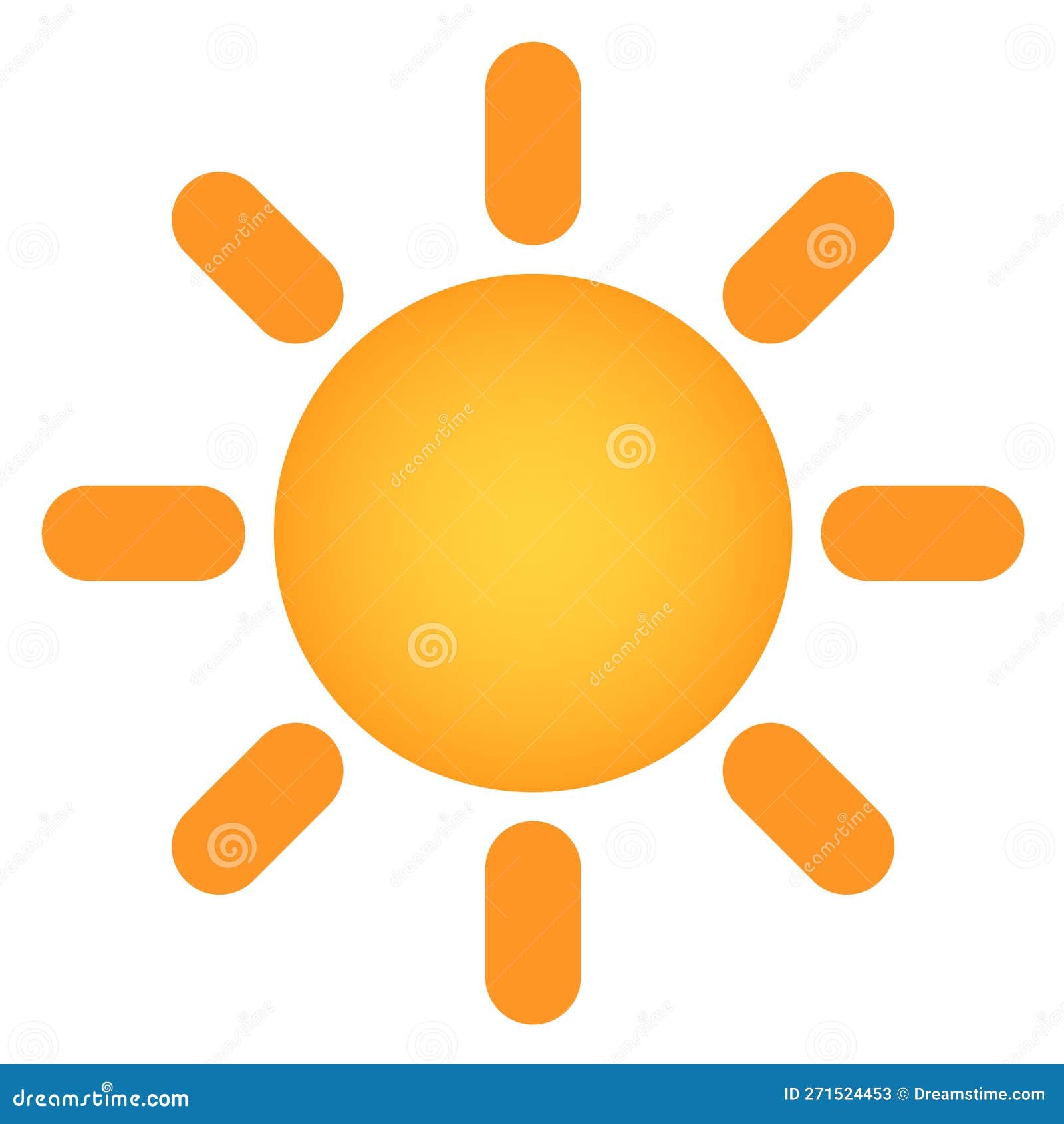 Basic Icon Of Sun And Cloud With Gradient. Weather Clipart. Can Be Used ...