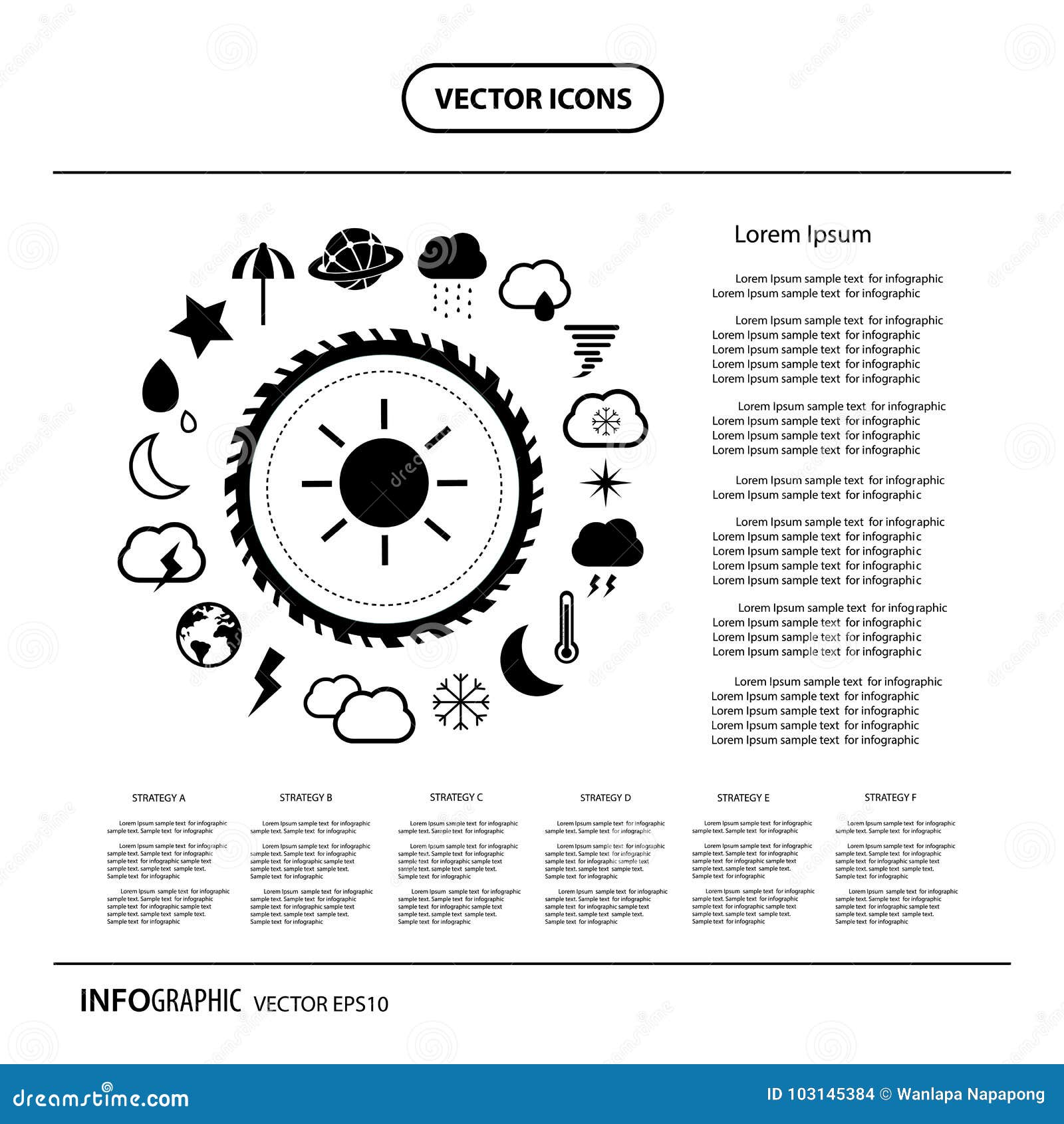 Basic icon for weather stock vector. Illustration of wind - 103145384